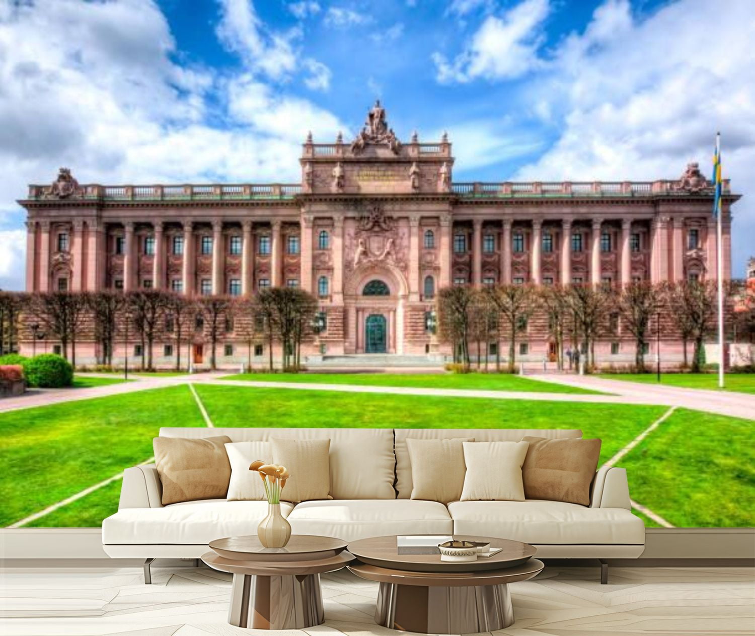 Peel and Stick Wallpaper Canvas Parliament house Riksdag Stockholm ...