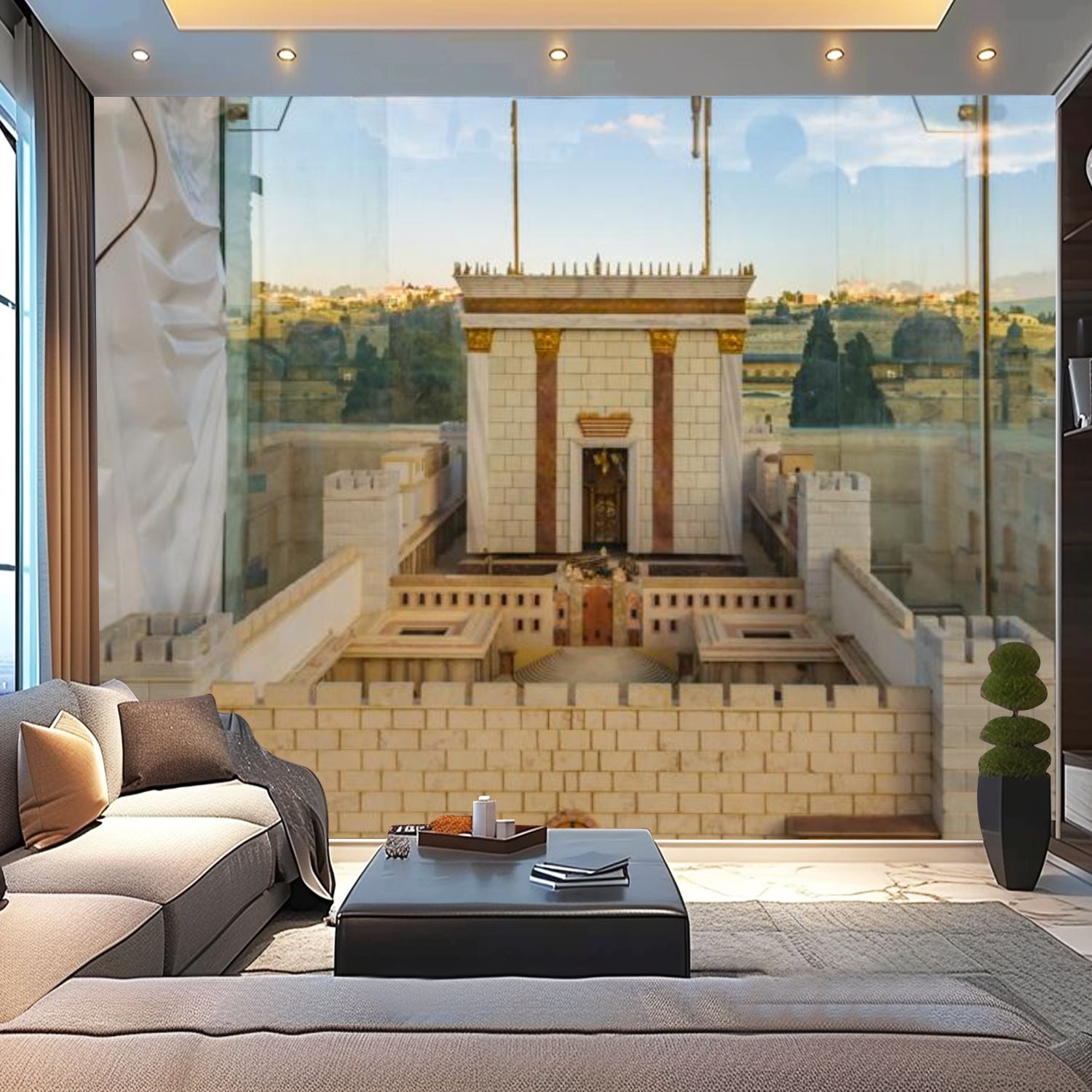 Peel and Stick Wallpaper Canvas Solomon Temple Model Jerusalem Modern ...