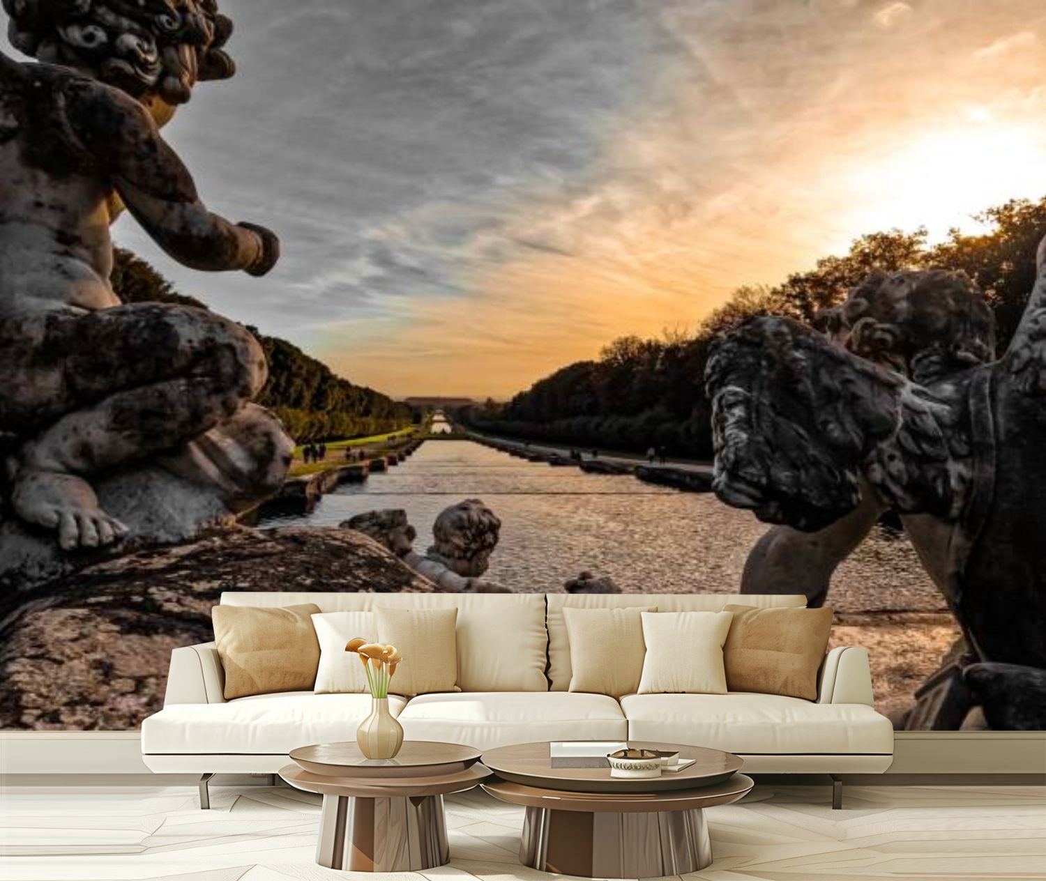 Peel and Stick Wallpaper Canvas Sunset from Heaven Modern Art Wall ...