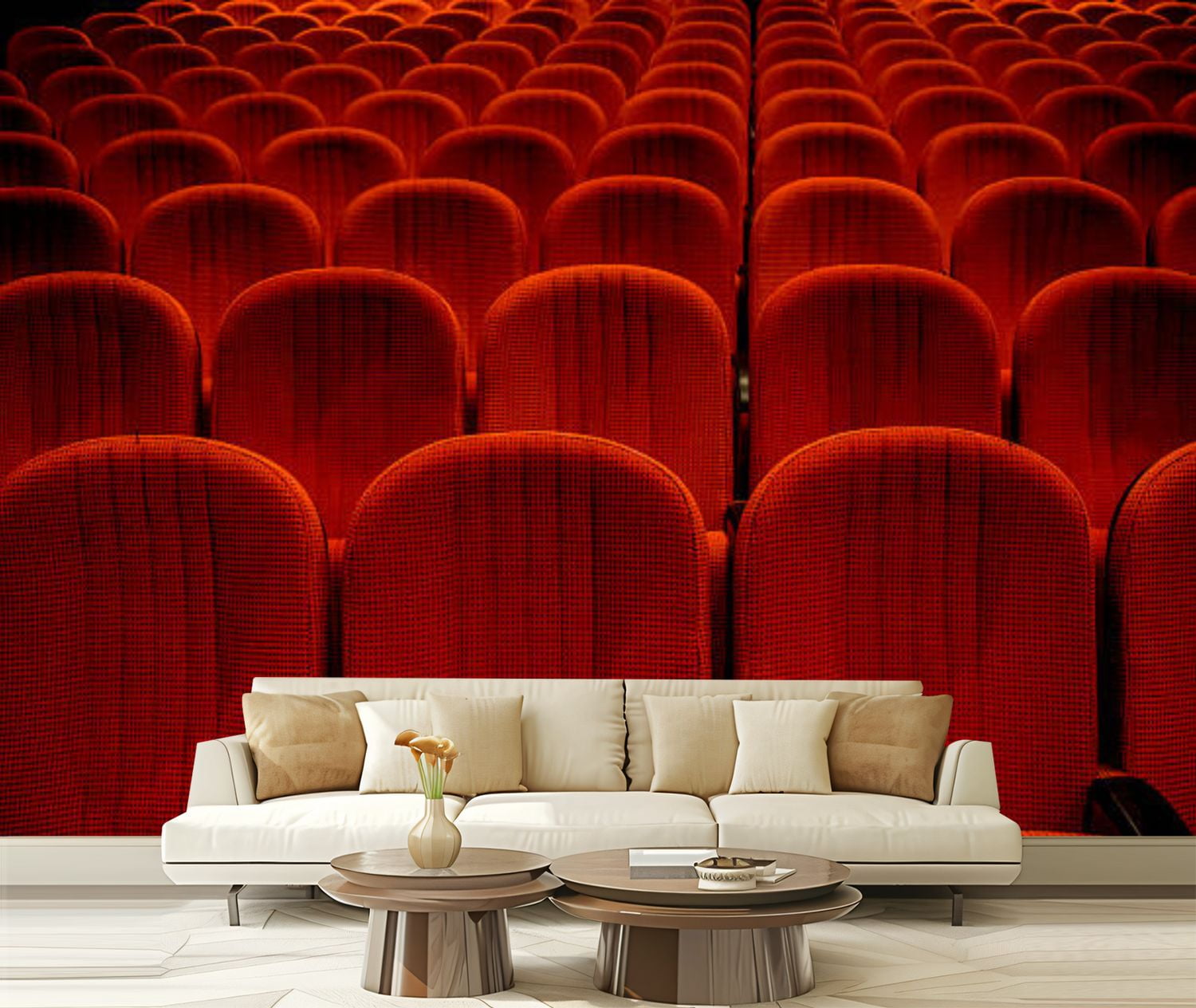 Peel and Stick Wallpaper Canvas Theater Seats Modern Art Wall Mural ...
