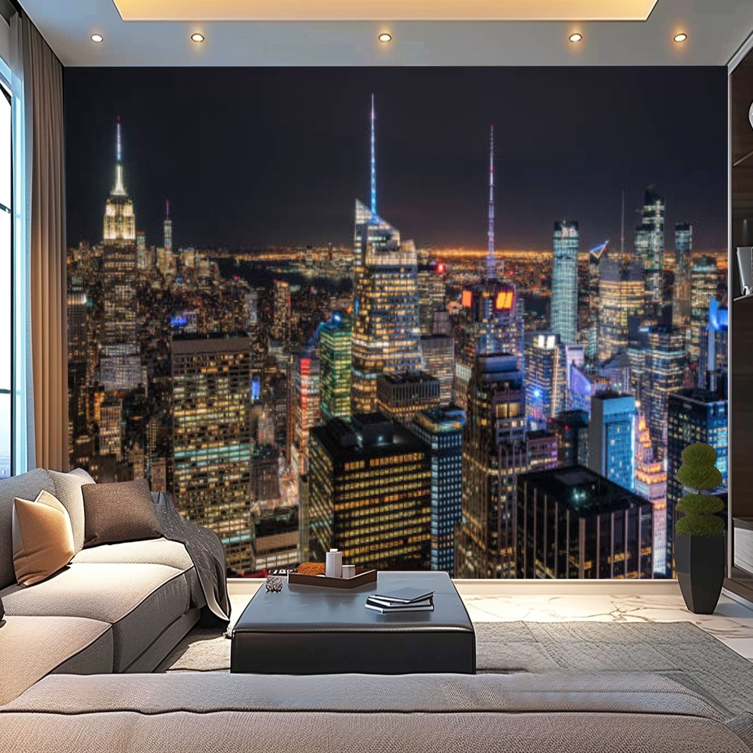 Peel and Stick Wallpaper Canvas Times Square Modern Art Wall Mural ...