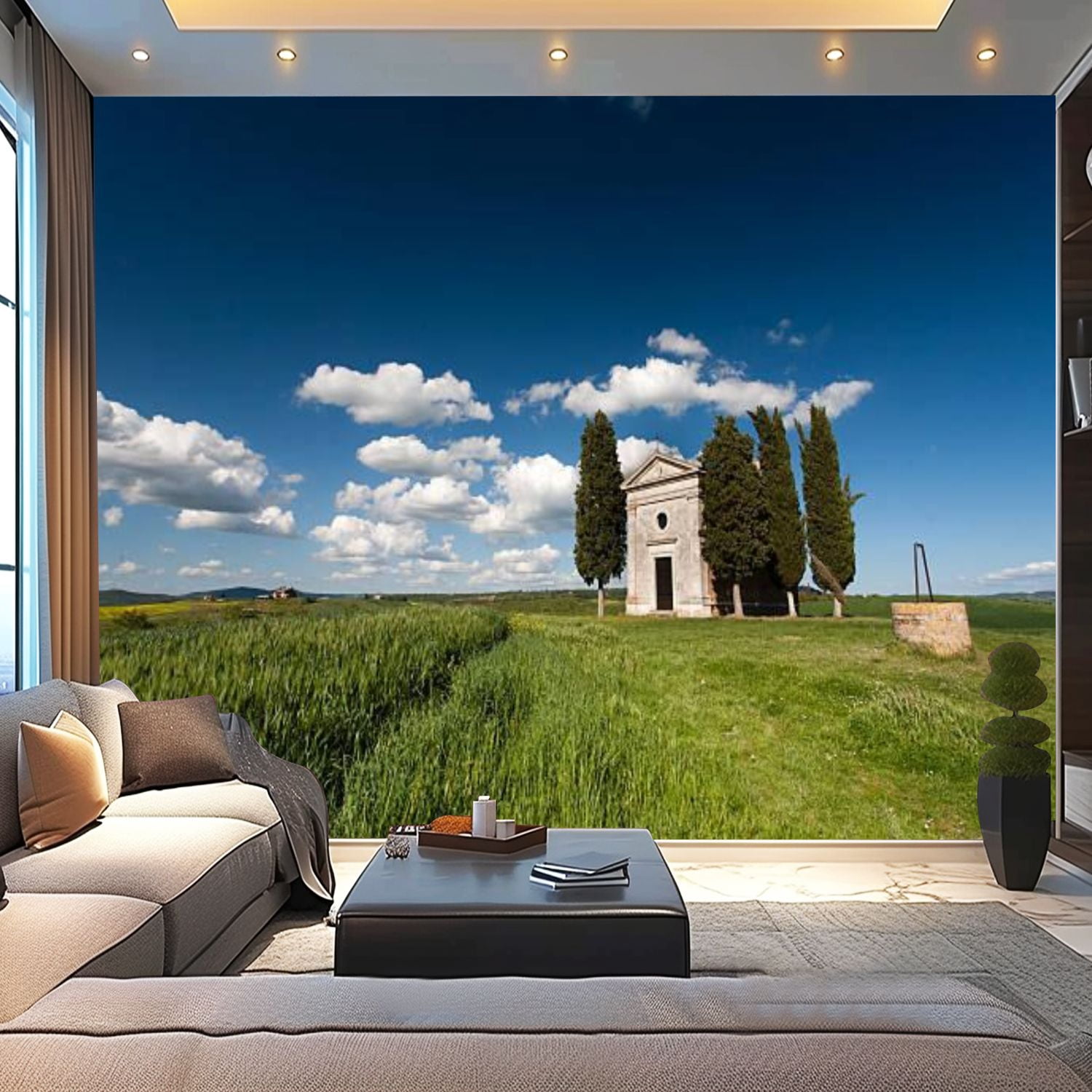 Peel and Stick Wallpaper Canvas Tuscany chapel Modern Art Wall Mural ...