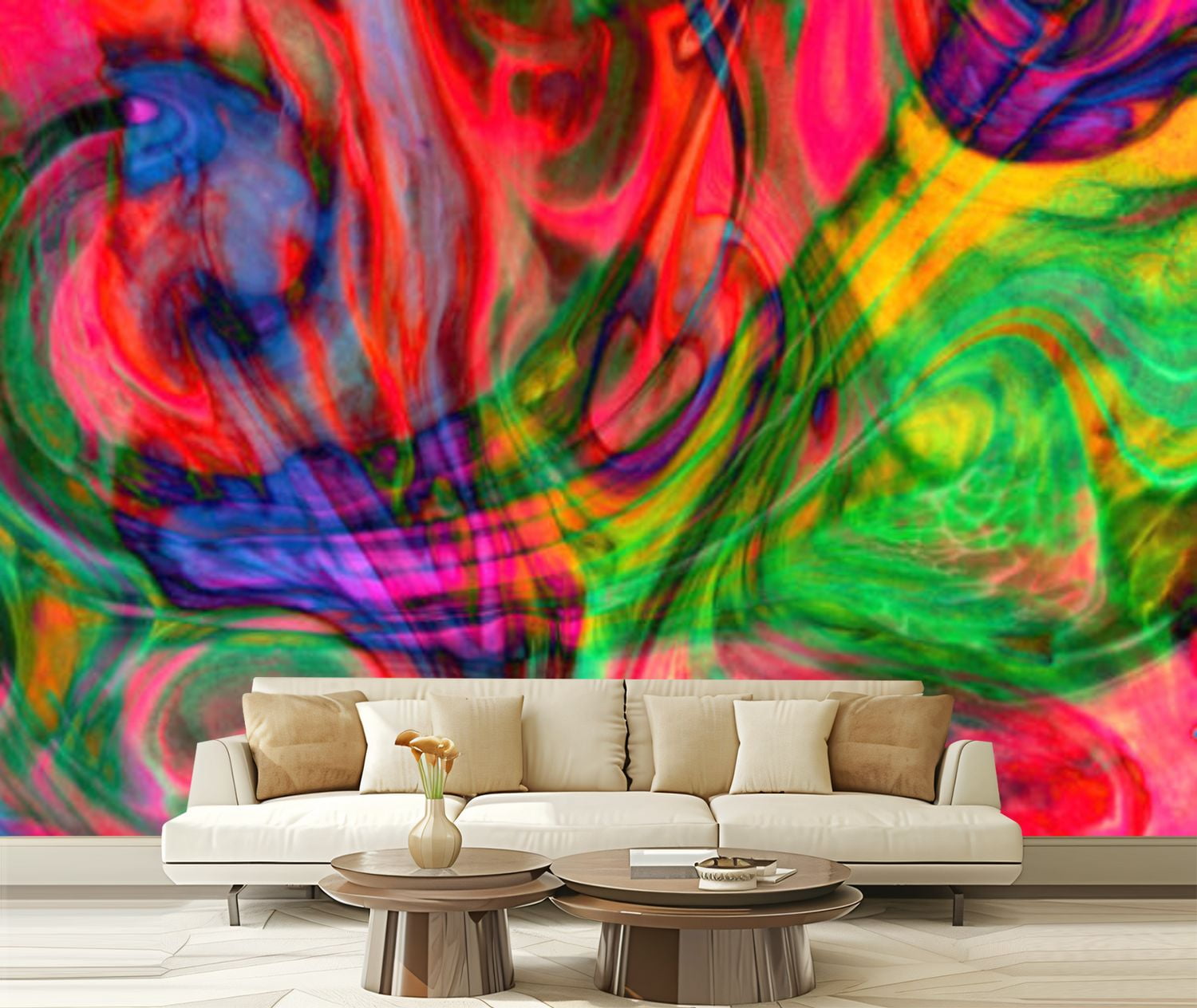 Peel and Stick Wallpaper Canvas abstract multicolor color texture ...