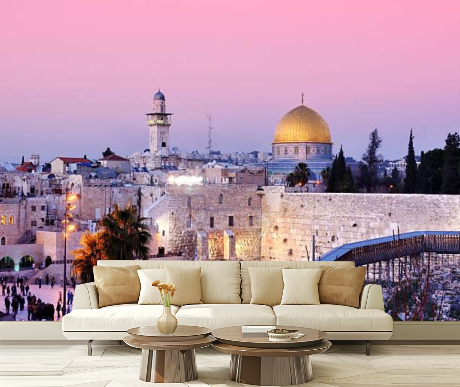 Peel and Stick Wallpaper Canvas city Jerusalem its people Modern Art Wall Mural Decor Self ...