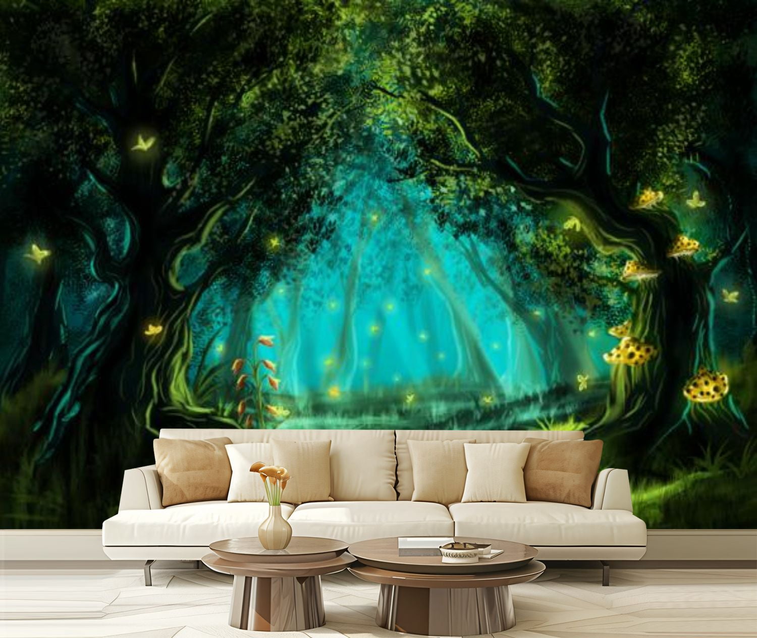 Peel and Stick Wallpaper Canvas fantasy fairy forest Modern Art Wall ...