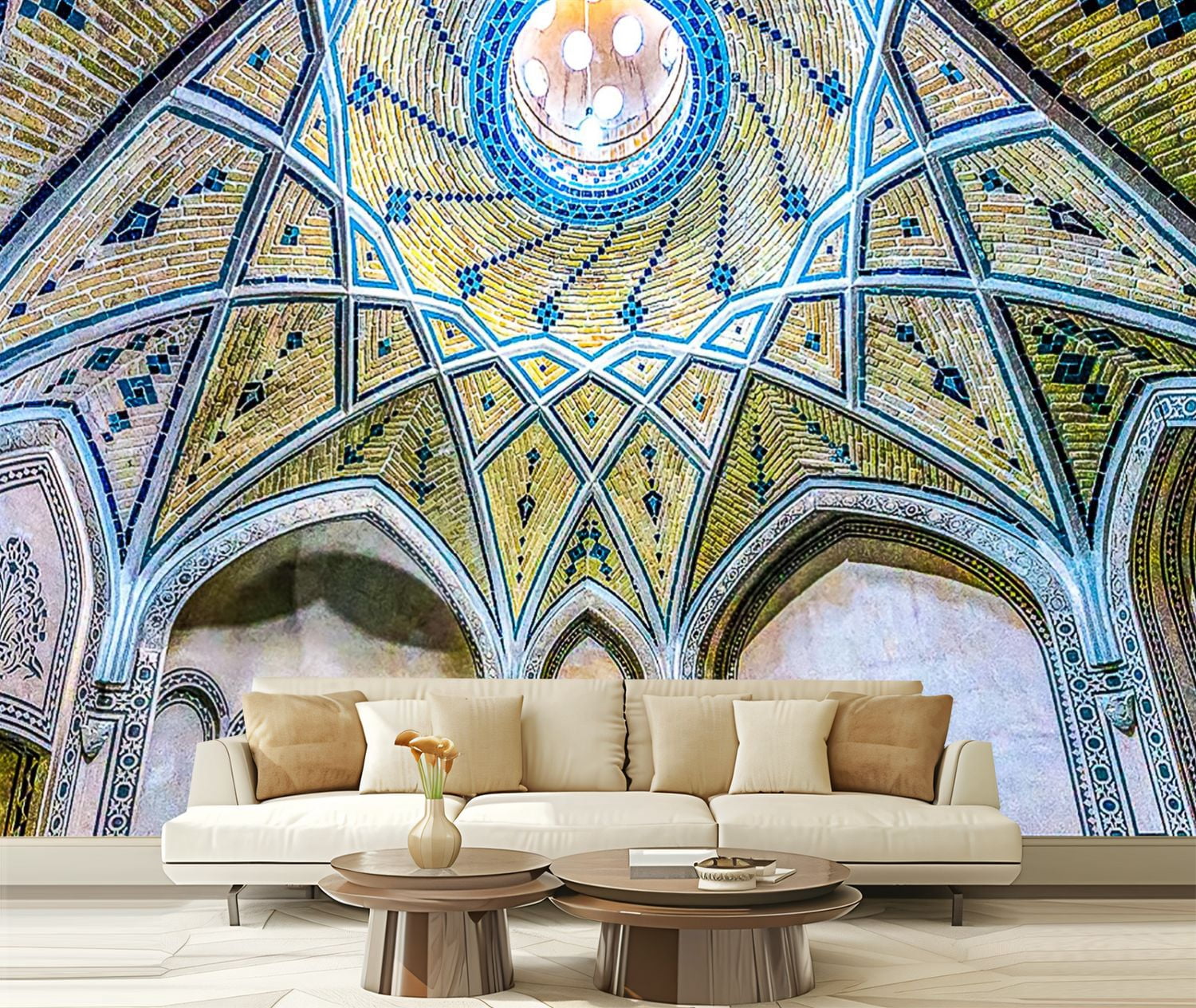 Peel and Stick Wallpaper Canvas geometrical art architecture ceramics ...