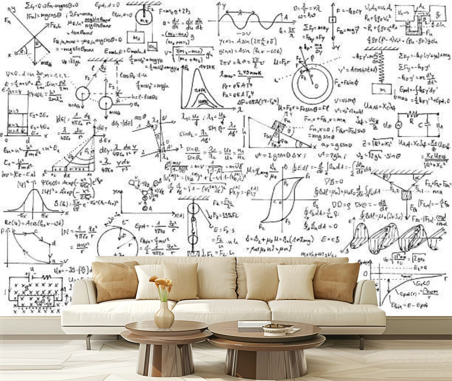 Peel and Stick Wallpaper Canvas mathematical equations pictures royalty ...