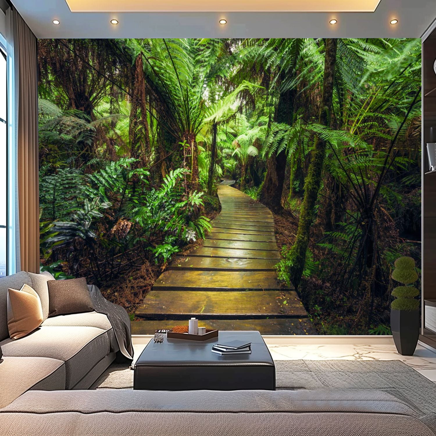 Peel and Stick Wallpaper Canvas walkway Modern Art Wall Mural Decor ...