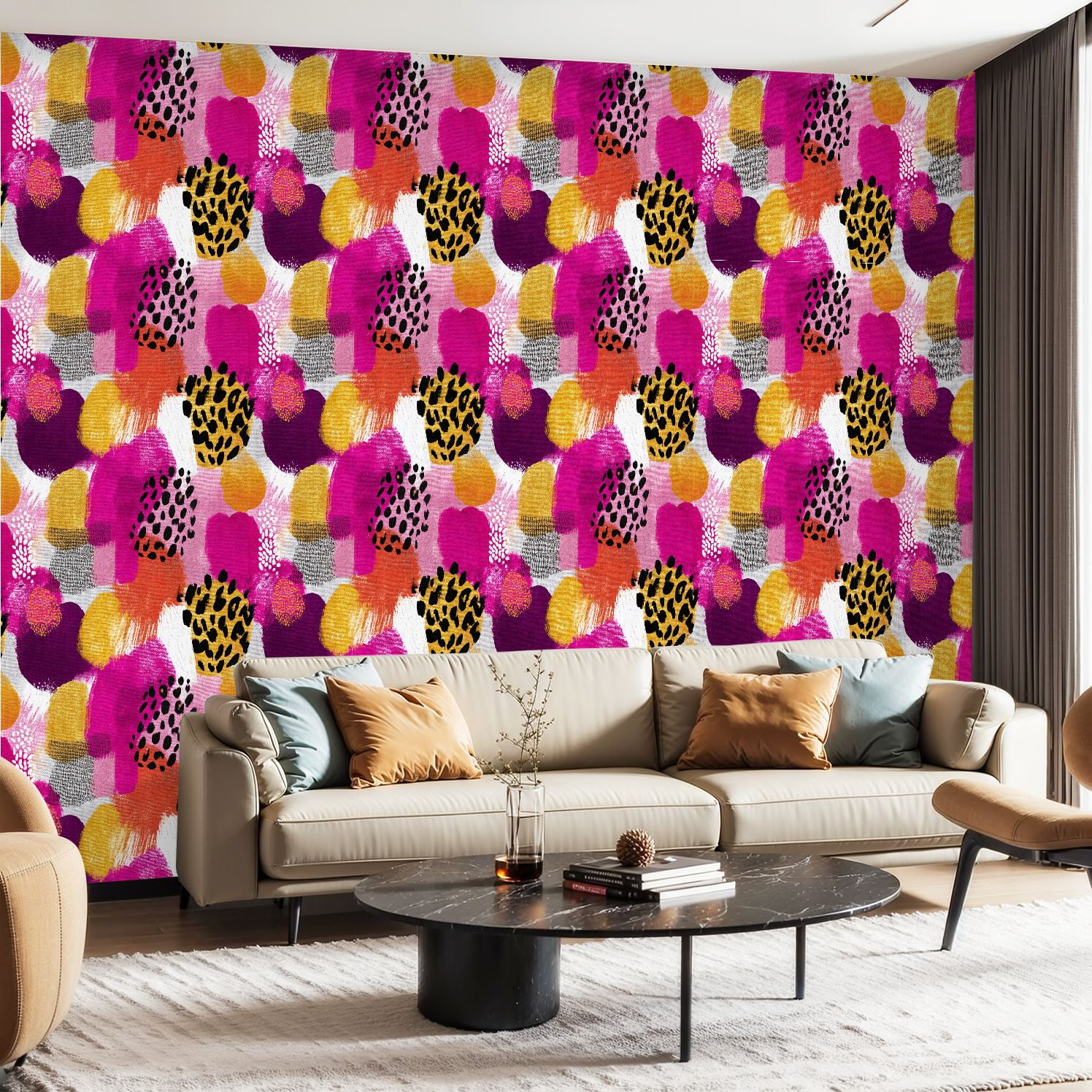 Peel and Stick Wallpaper Contact Paper Cheetah Print Pinks Animal Hot ...