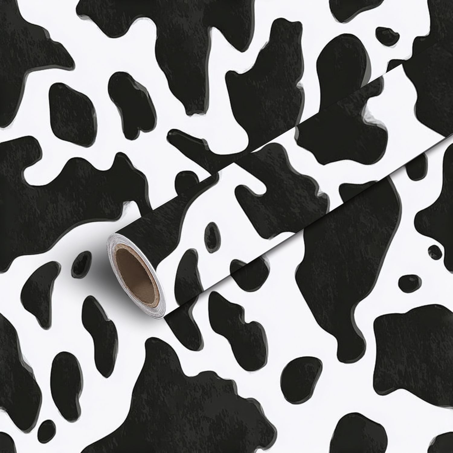 Peel and Stick Wallpaper Contact Paper Cow skin texture black white ...
