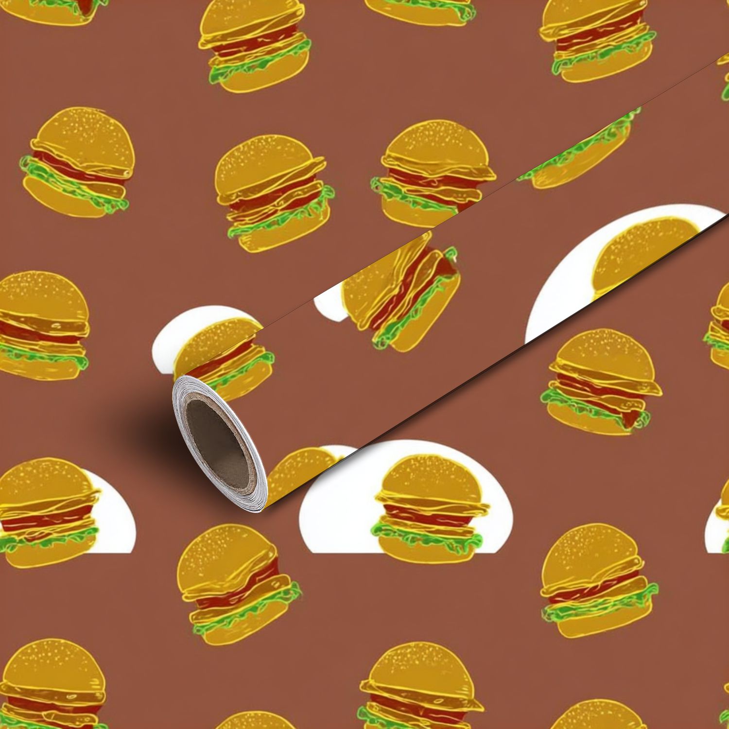 Peel and Stick Wallpaper Contact Paper Hamburger burger cheeseburger ...