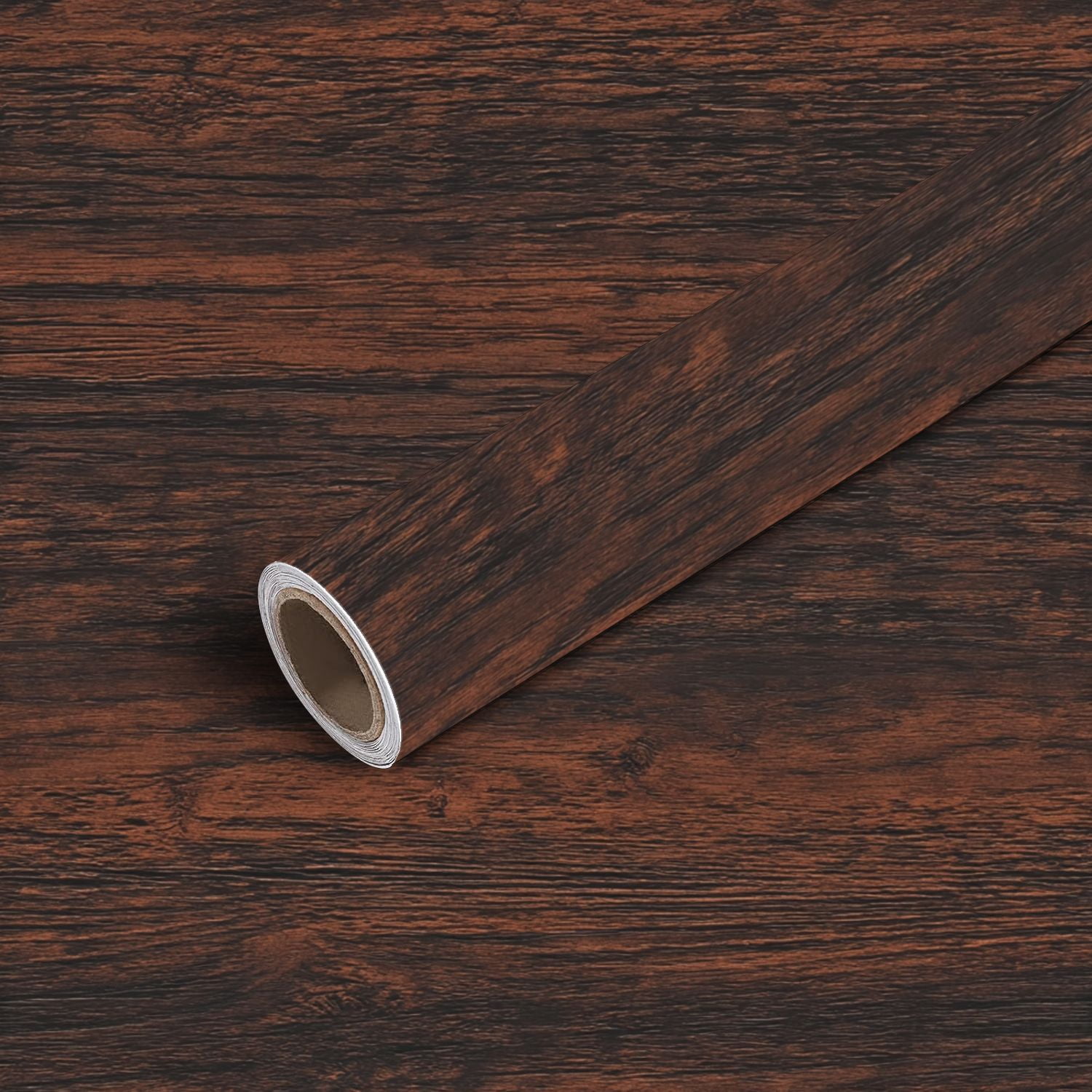 Peel and Stick Wallpaper Contact Paper Rich Dark Brown Wood Texture ...