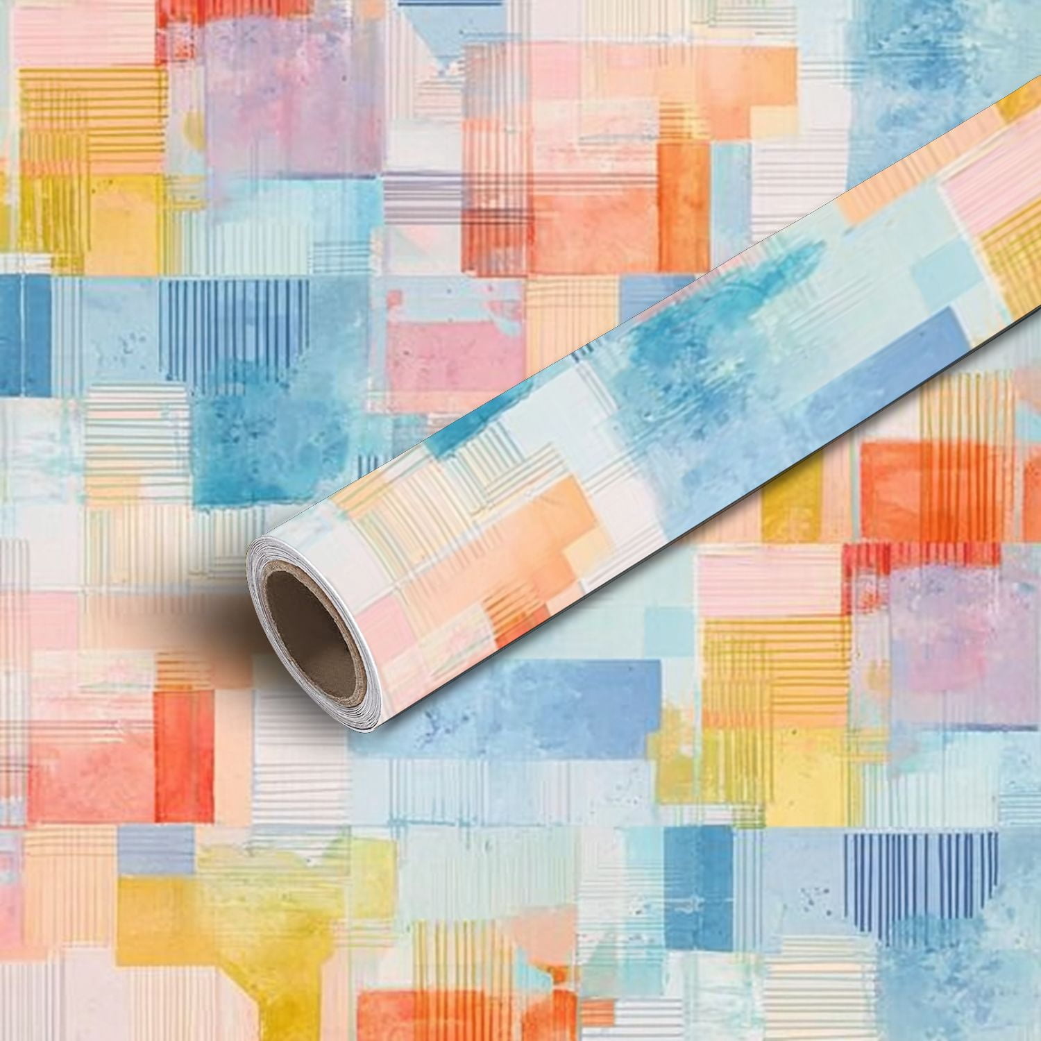 Peel and Stick Wallpaper Contact Paper Watercolor Squares for sale ...