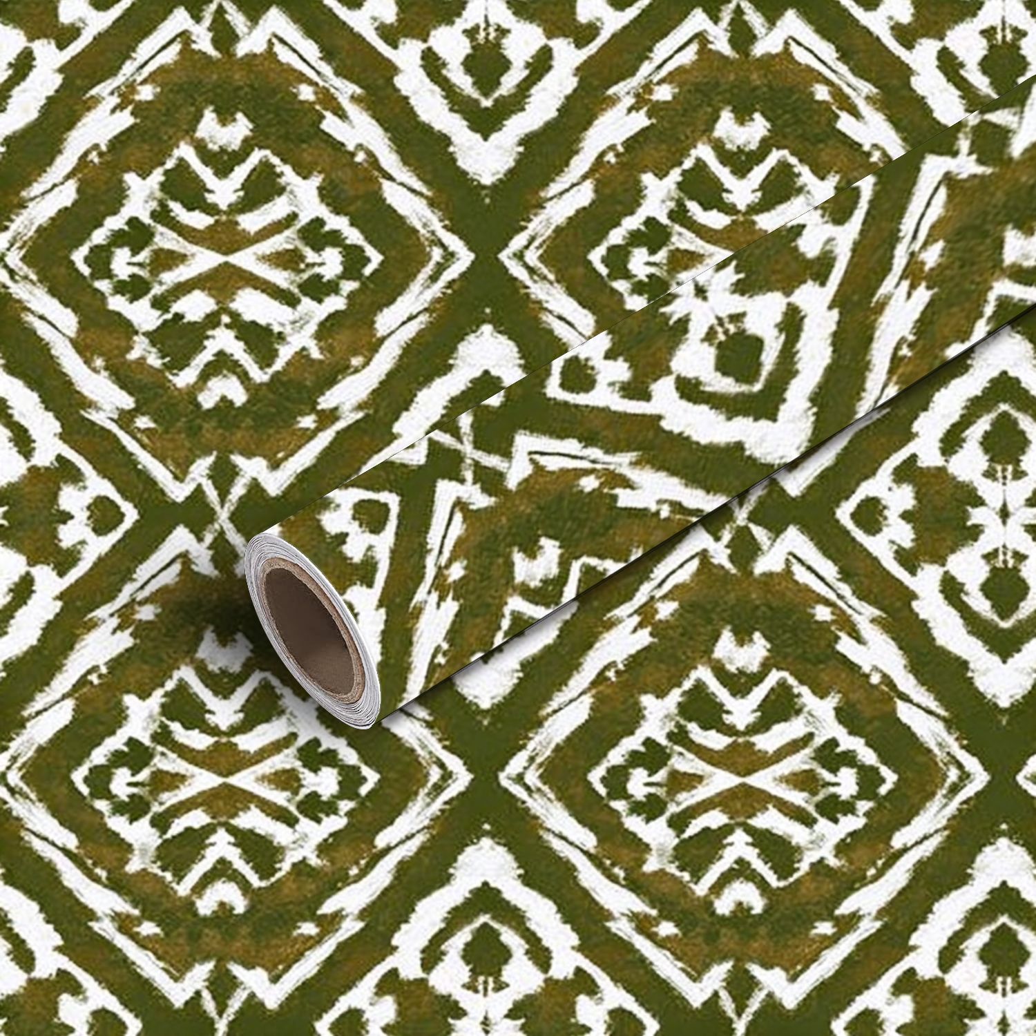 Peel and Stick Wallpaper Contact Paper ikat Abstract desing Watercolour ...