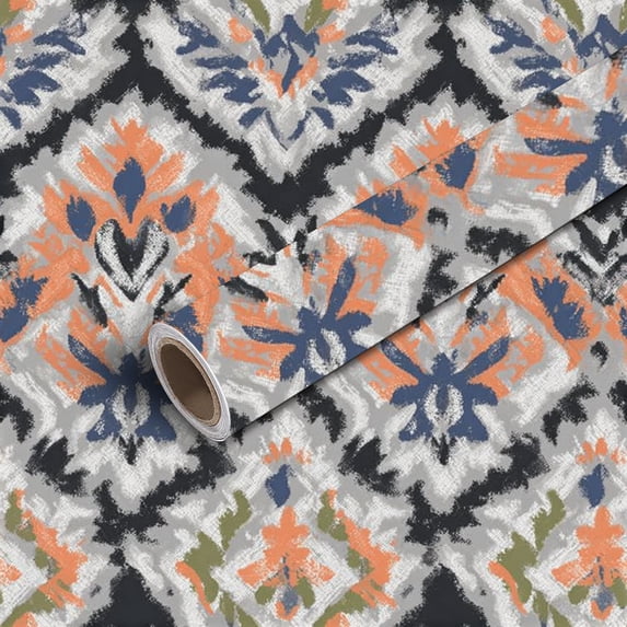 Peel and Stick Wallpaper Contact Paper ikat paisley Self Adhesive and ...