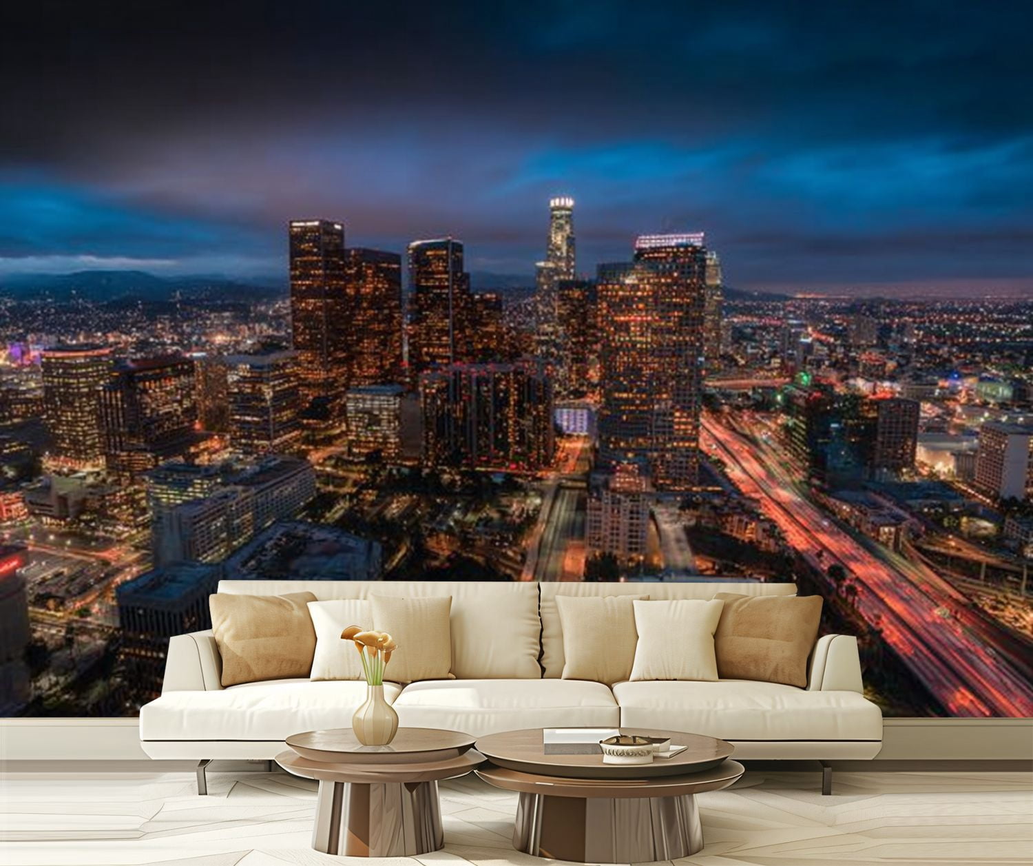 Peel and Stick Wallpaper Downtown Los Angeles Modern Art Wall Mural ...