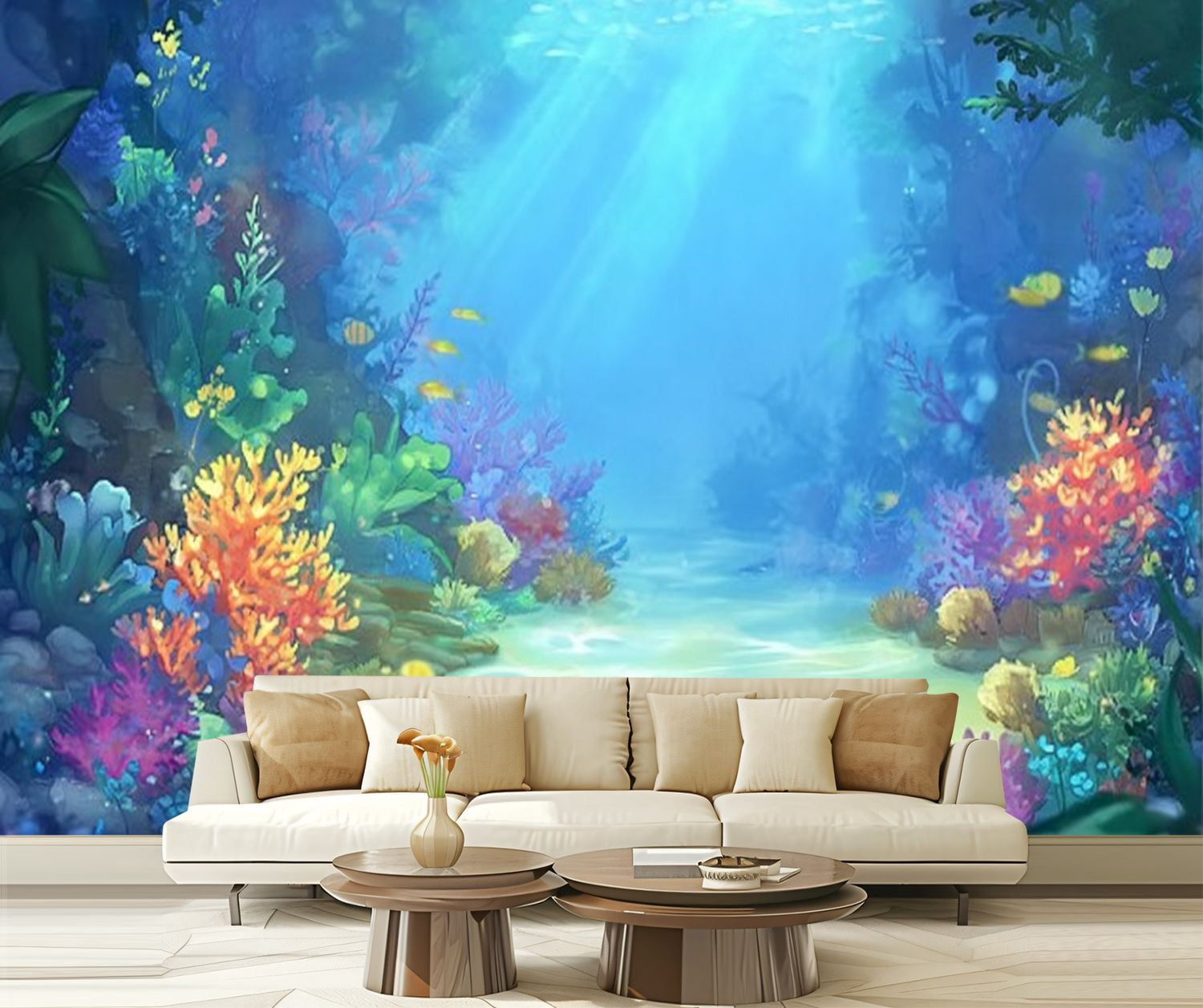 Peel and Stick Wallpaper Mysterious Peaceful Undersea World Video Games ...