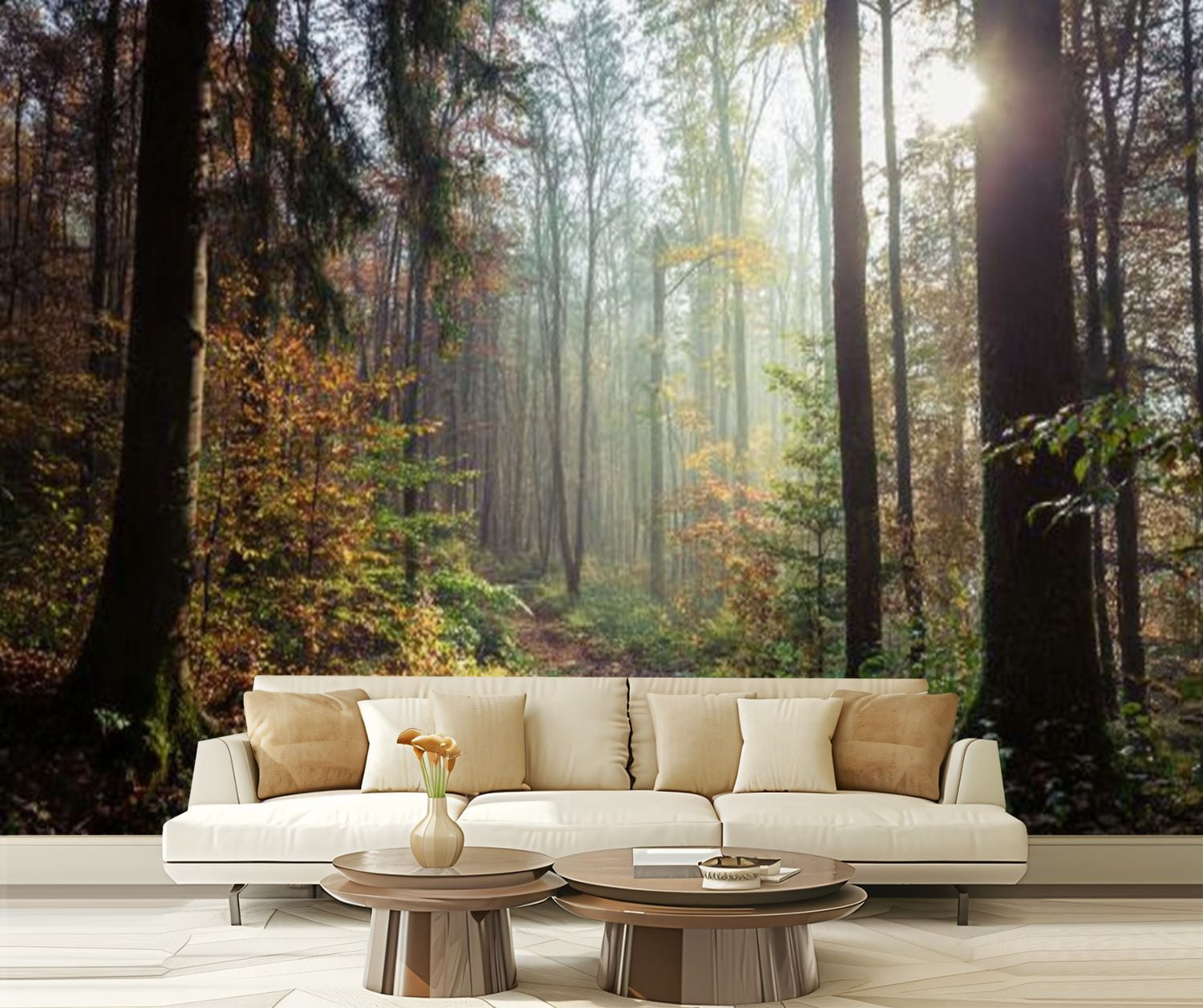 Peel and Stick Wallpaper Waterproof Atmospheric forest fall Wall Mural ...