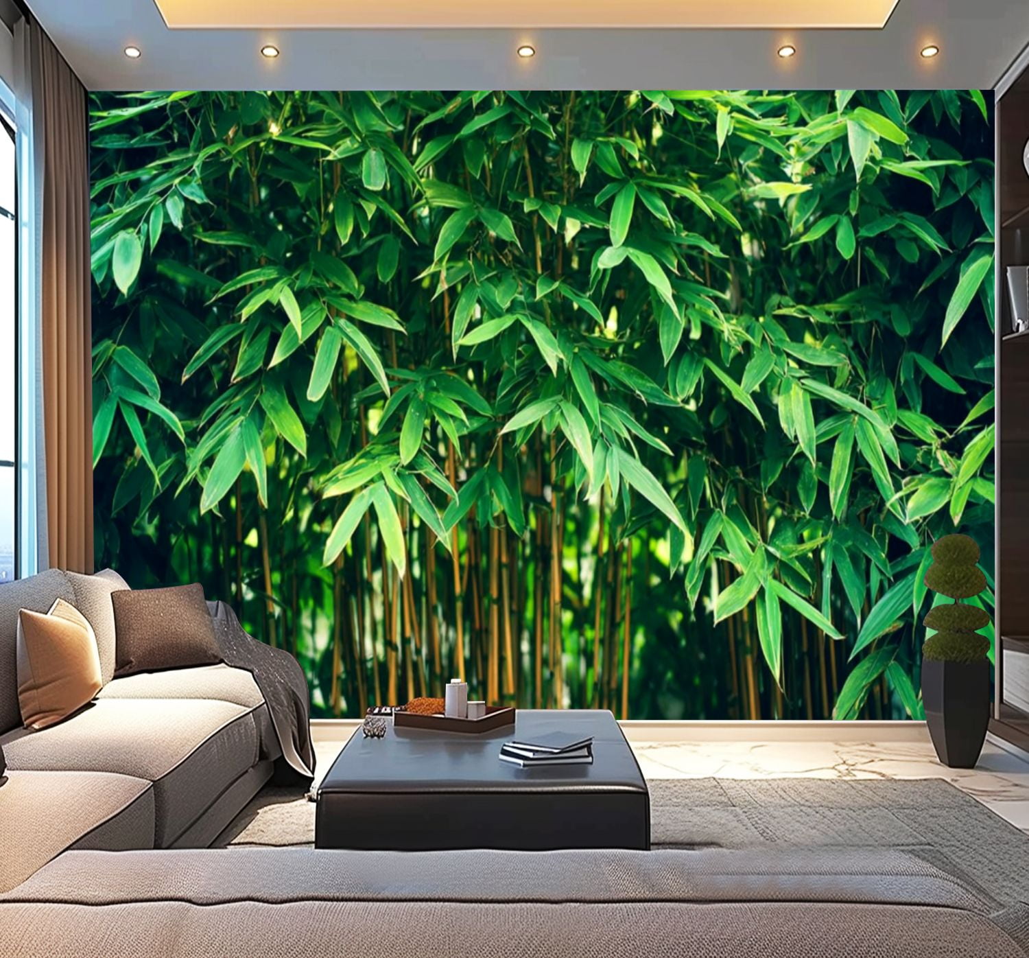 Peel and Stick Wallpaper Waterproof Bamboo Wall Mural Decor Self ...