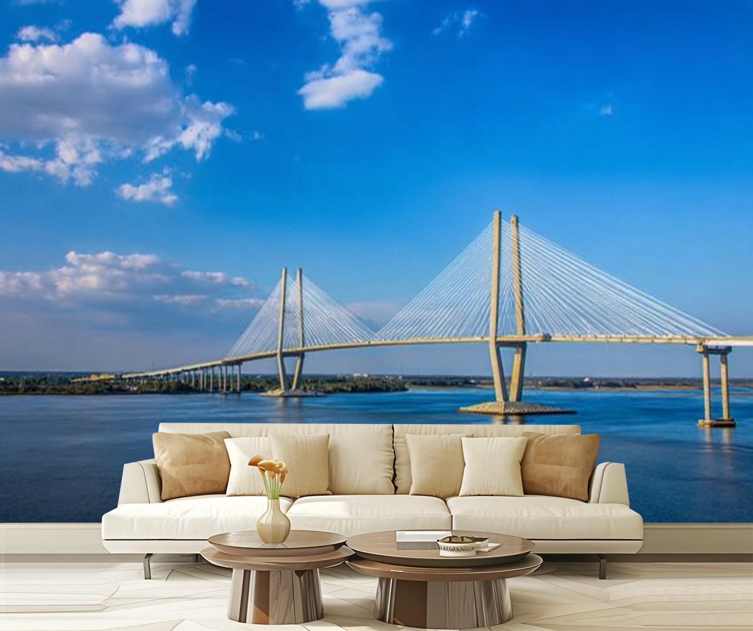 Peel and Stick Wallpaper Waterproof Dames Point Wall Mural Decor Self ...