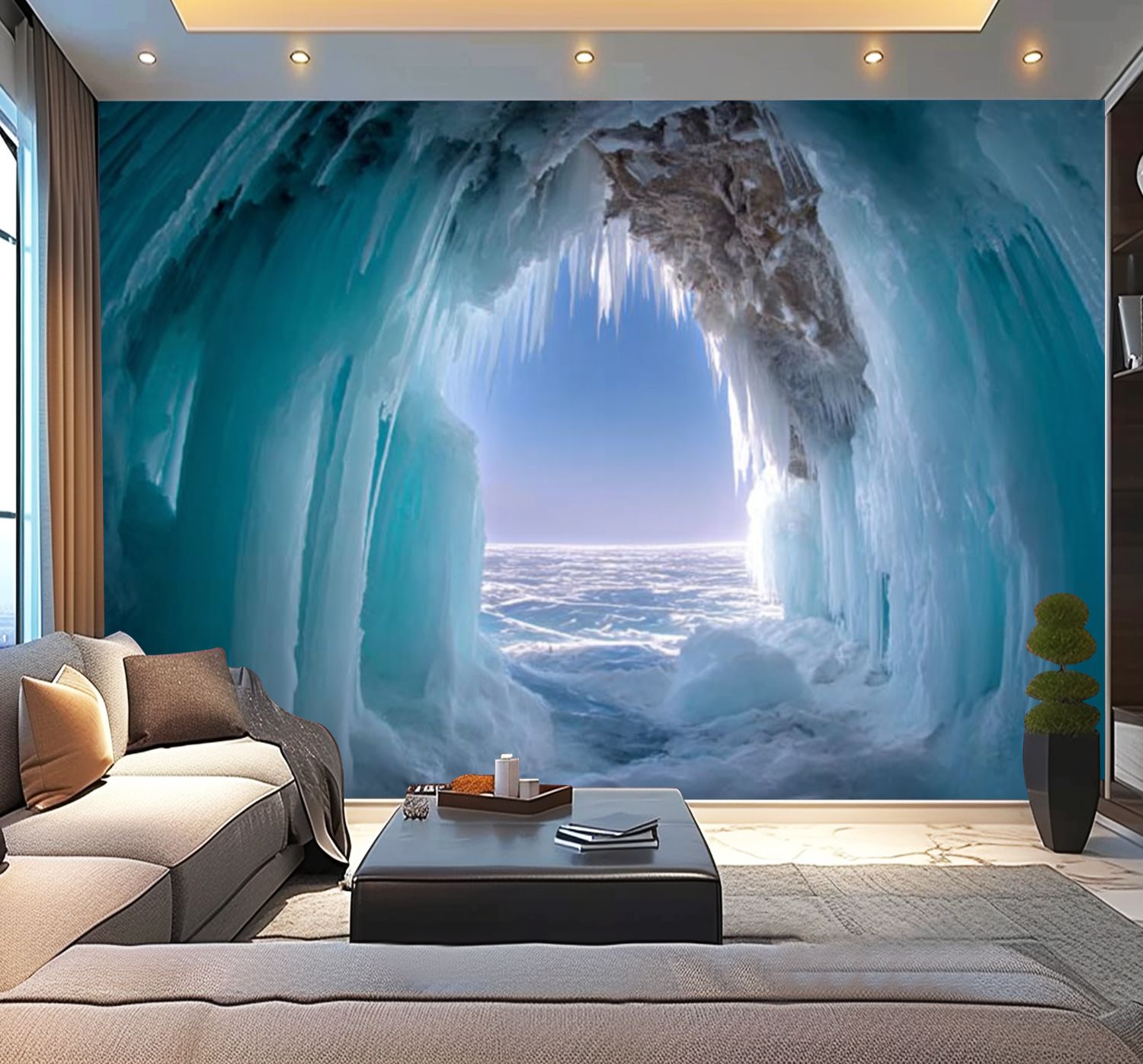 Peel and Stick Wallpaper Waterproof Ice Baikal rocks Wall Mural Decor ...