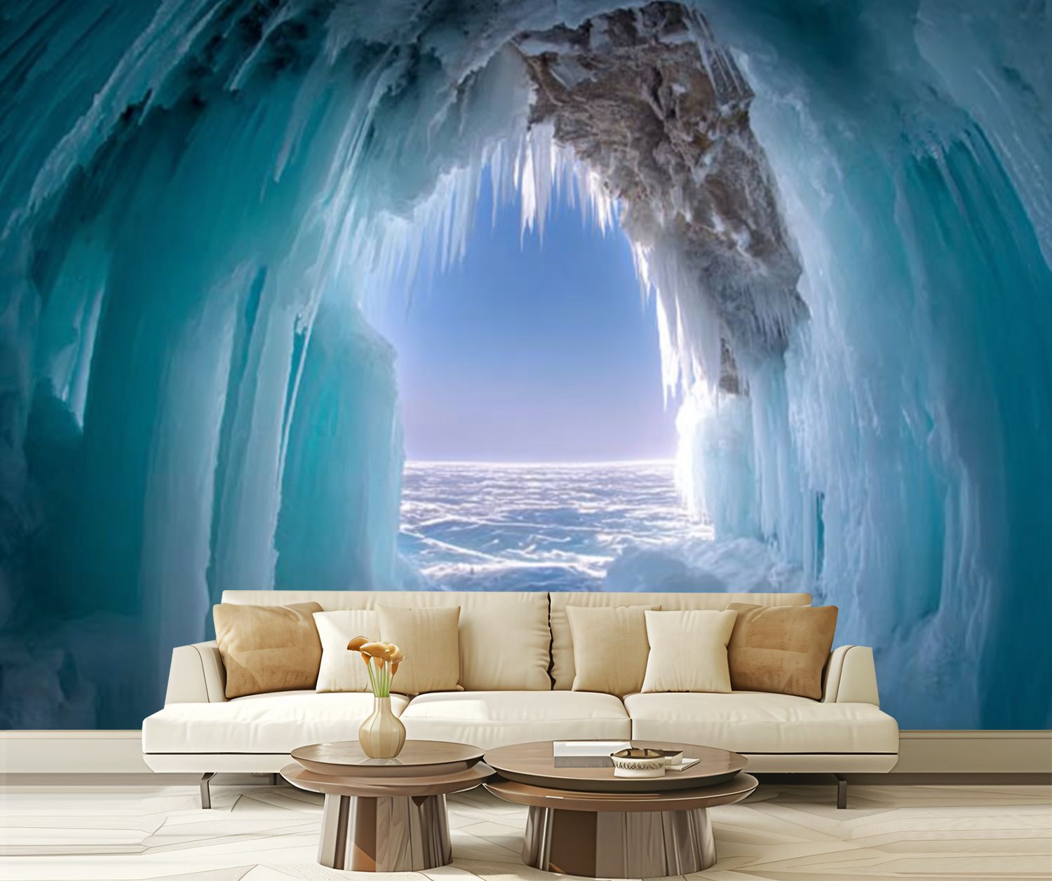 Peel and Stick Wallpaper Waterproof Ice Baikal rocks Wall Mural Decor ...
