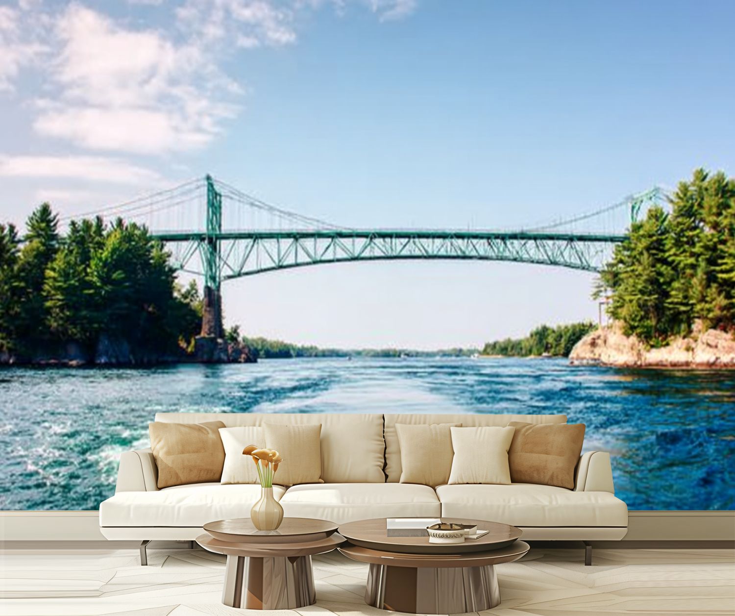 Peel and Stick Wallpaper Waterproof Islands International Bridge Saint ...