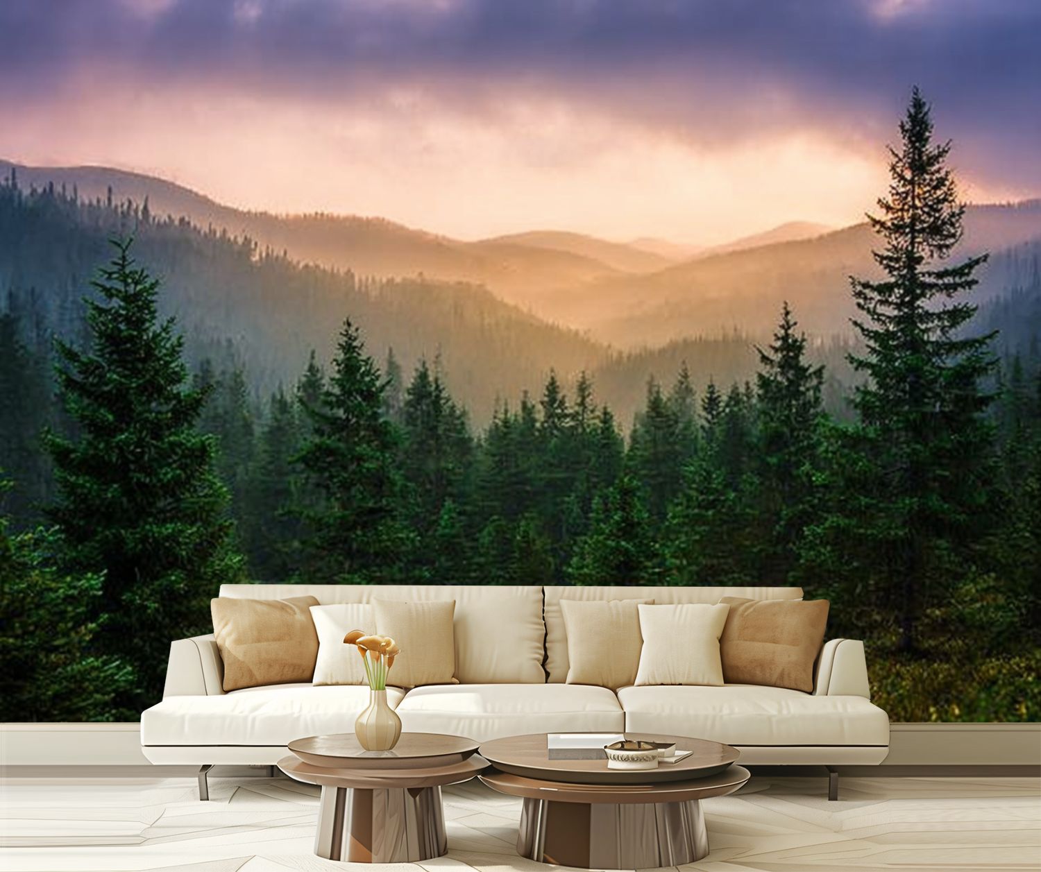 Peel and Stick Wallpaper Waterproof Landscape fog Wall Mural Decor Self ...