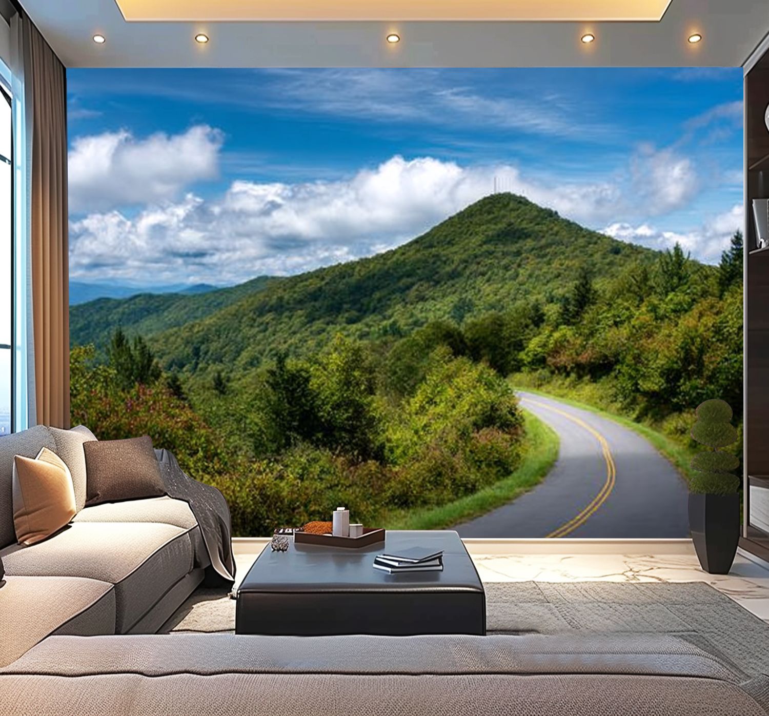 Peel and Stick Wallpaper Waterproof Mt Pisgah BRP Wall Mural Decor Self ...
