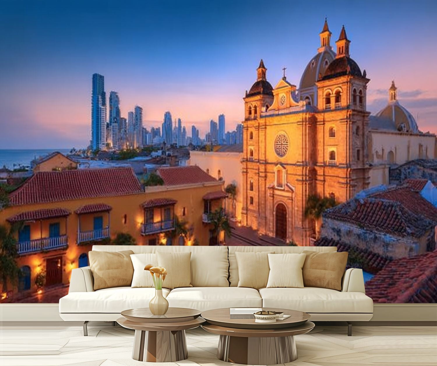 Peel and Stick Wallpaper Waterproof Night View Cartagena de Indias ...