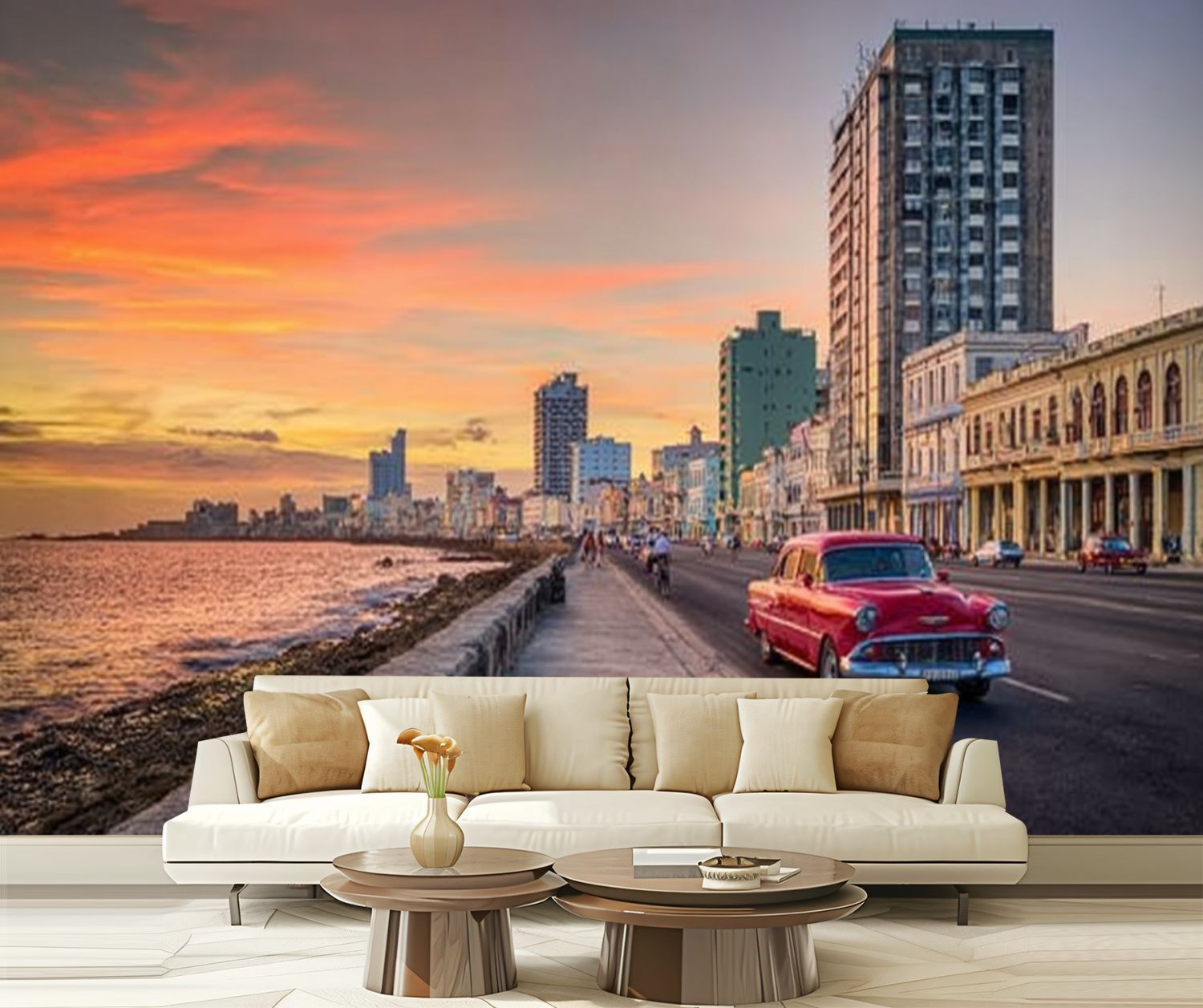 Peel and Stick Wallpaper Waterproof Panoramic view el malecon havana ...