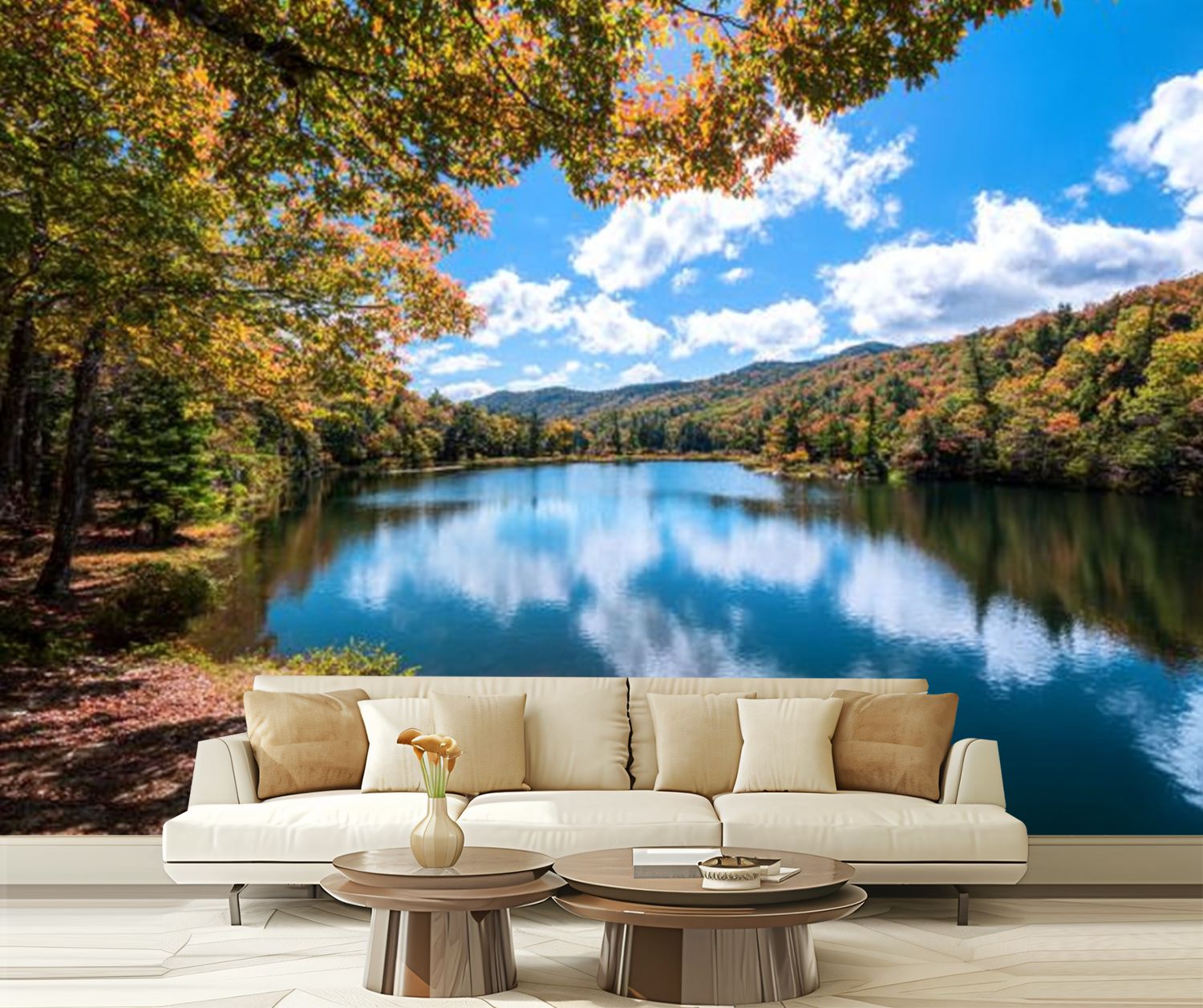 Peel and Stick Wallpaper Waterproof Price Lake Julian Price Park Blue ...