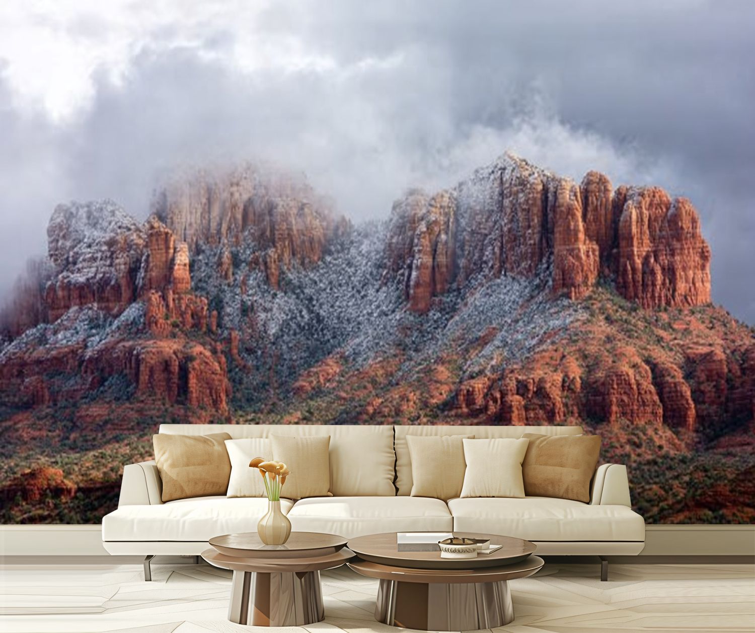 Peel and Stick Wallpaper Waterproof Red rocks Sedona Arizona covered ...