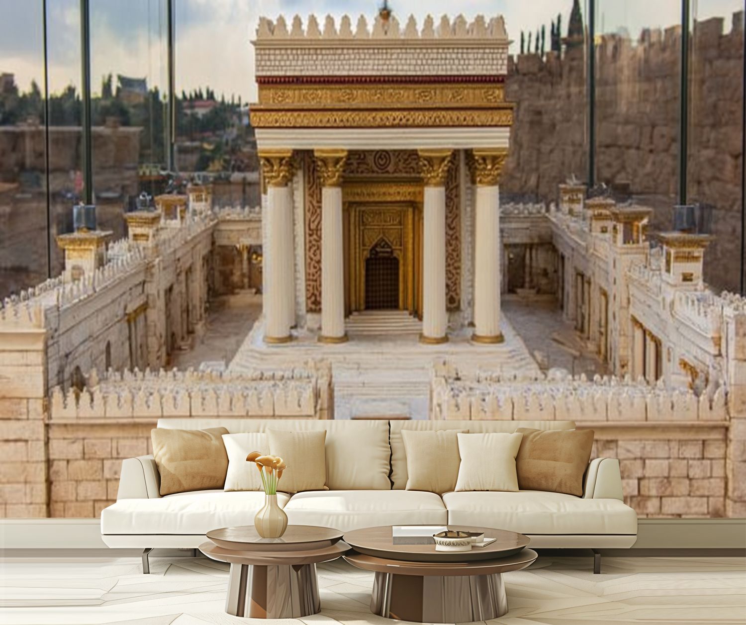 Peel and Stick Wallpaper Waterproof Solomon Temple Model Jerusalem Wall ...