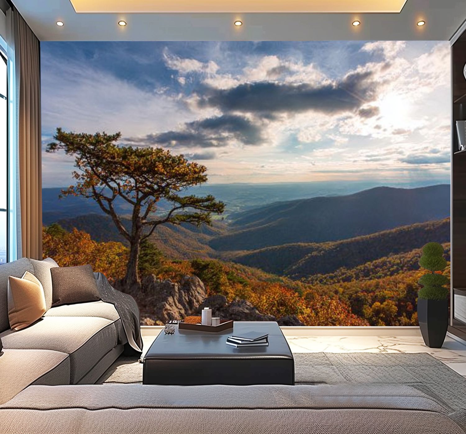 Peel and Stick Wallpaper Waterproof Sunset Wall Mural Decor Self ...