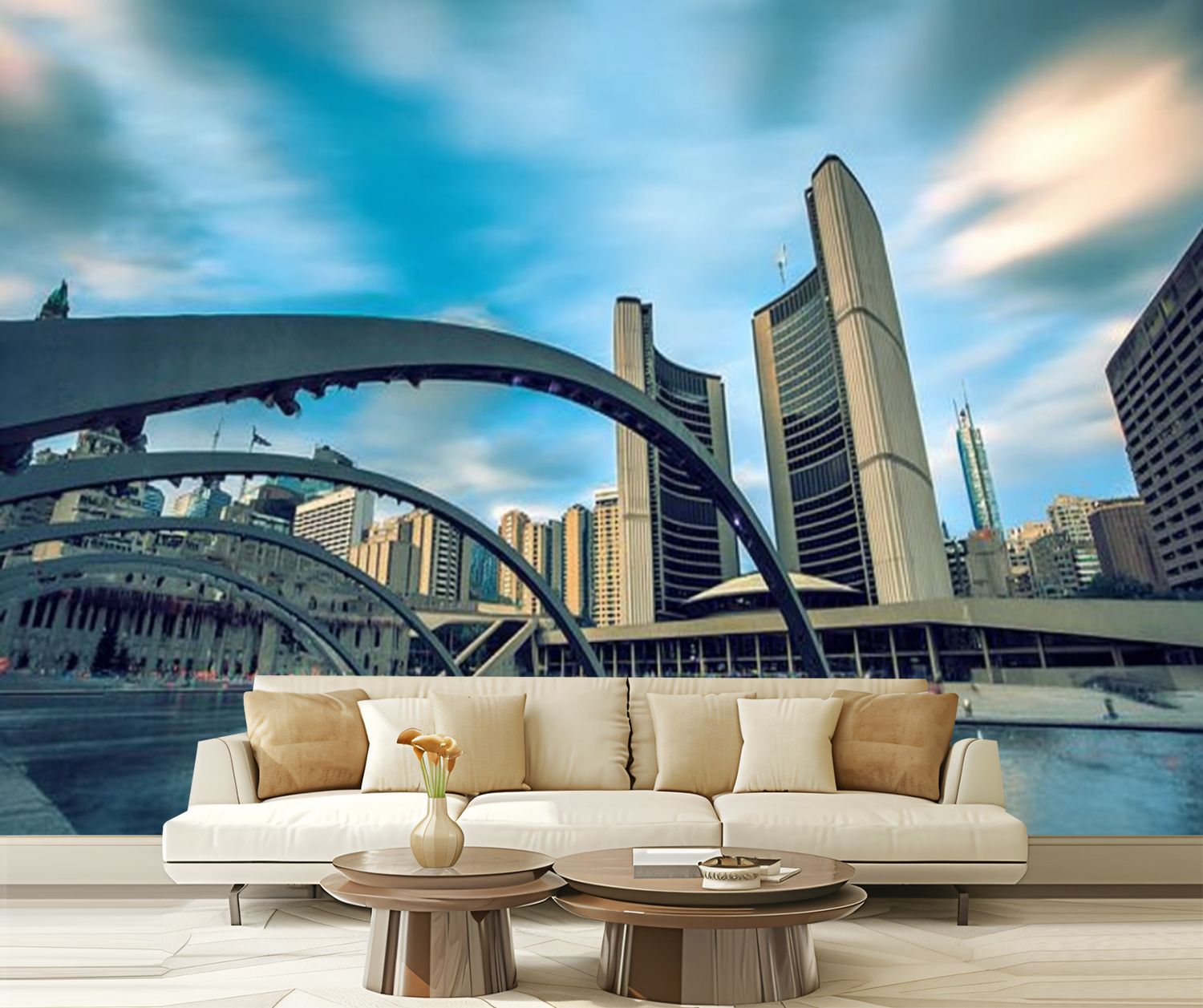 Peel and Stick Wallpaper Waterproof Toronto Skyline Toronto City Hall ...