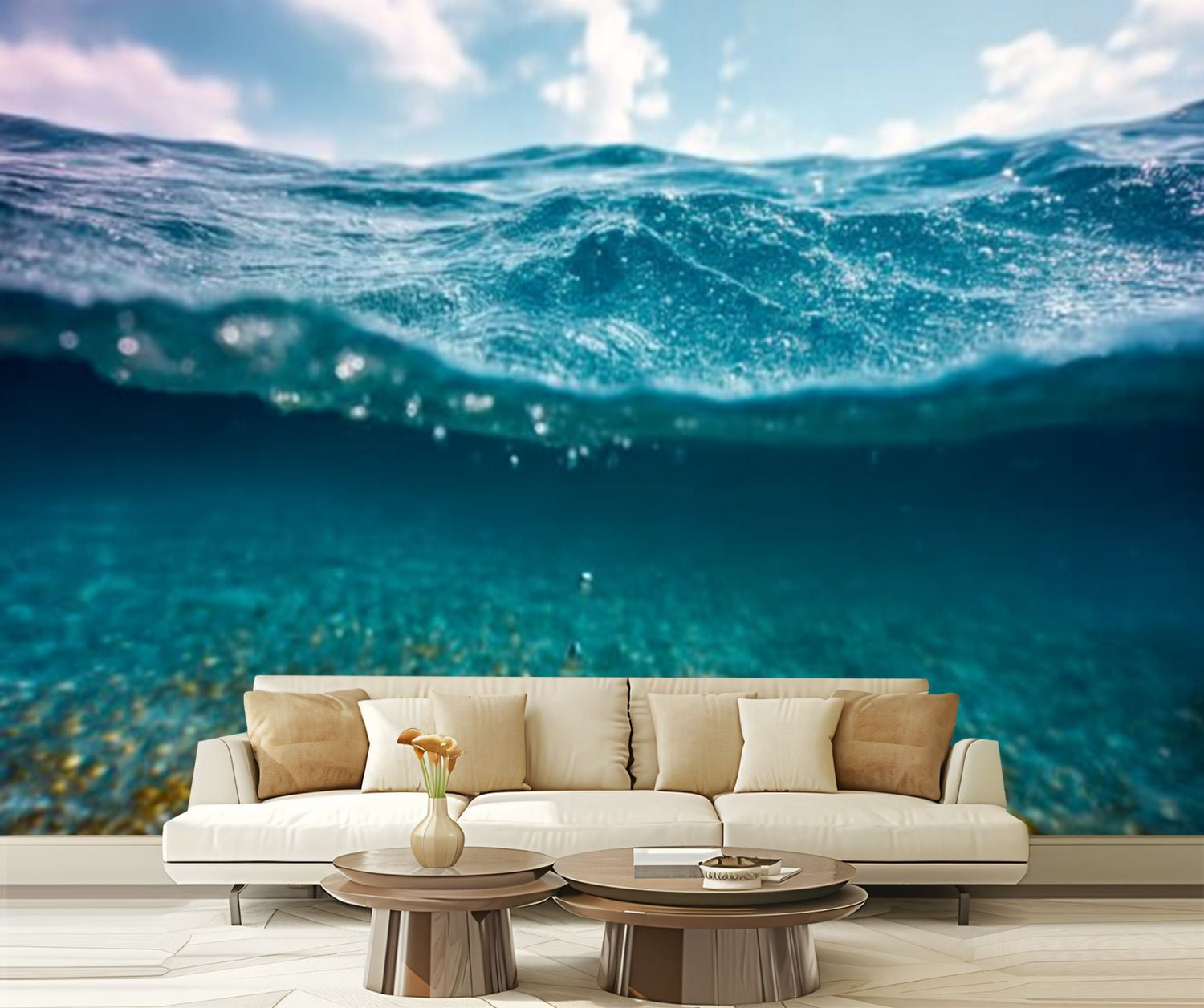 Peel and Stick Wallpaper Waterproof Undersea View Wall Mural Decor Self ...