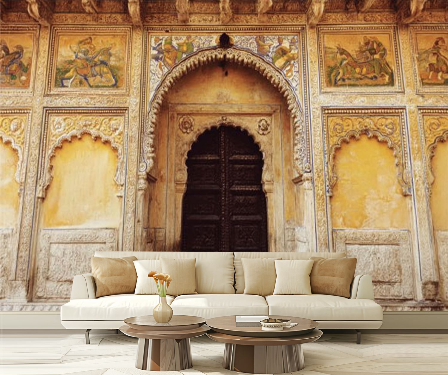 Peel and Stick Wallpaper Waterproof ancient wooden door vintage wall ...
