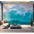 Peel and Stick Wallpaper Waves azure sea Modern Art Wall Mural Decor ...