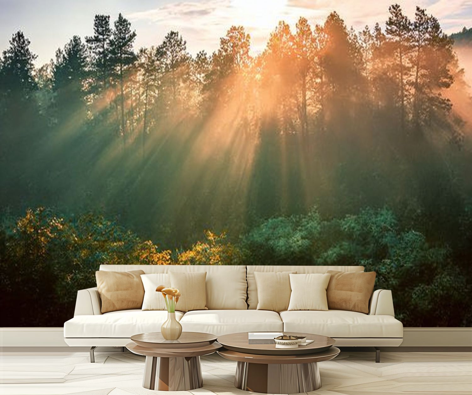 Peel and Stick Wallpaper sun breaking Modern Art Wall Mural Decor Self ...