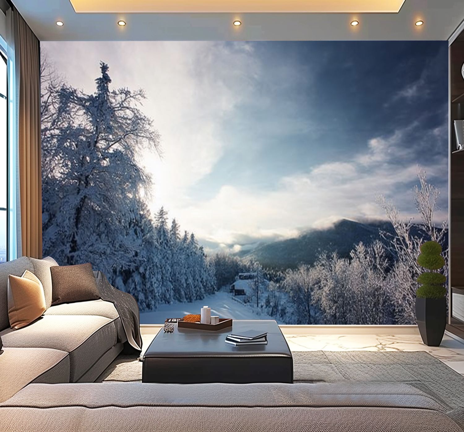 Peel and Stick Wallpaper winter sunrise smugglers notch vermont ...