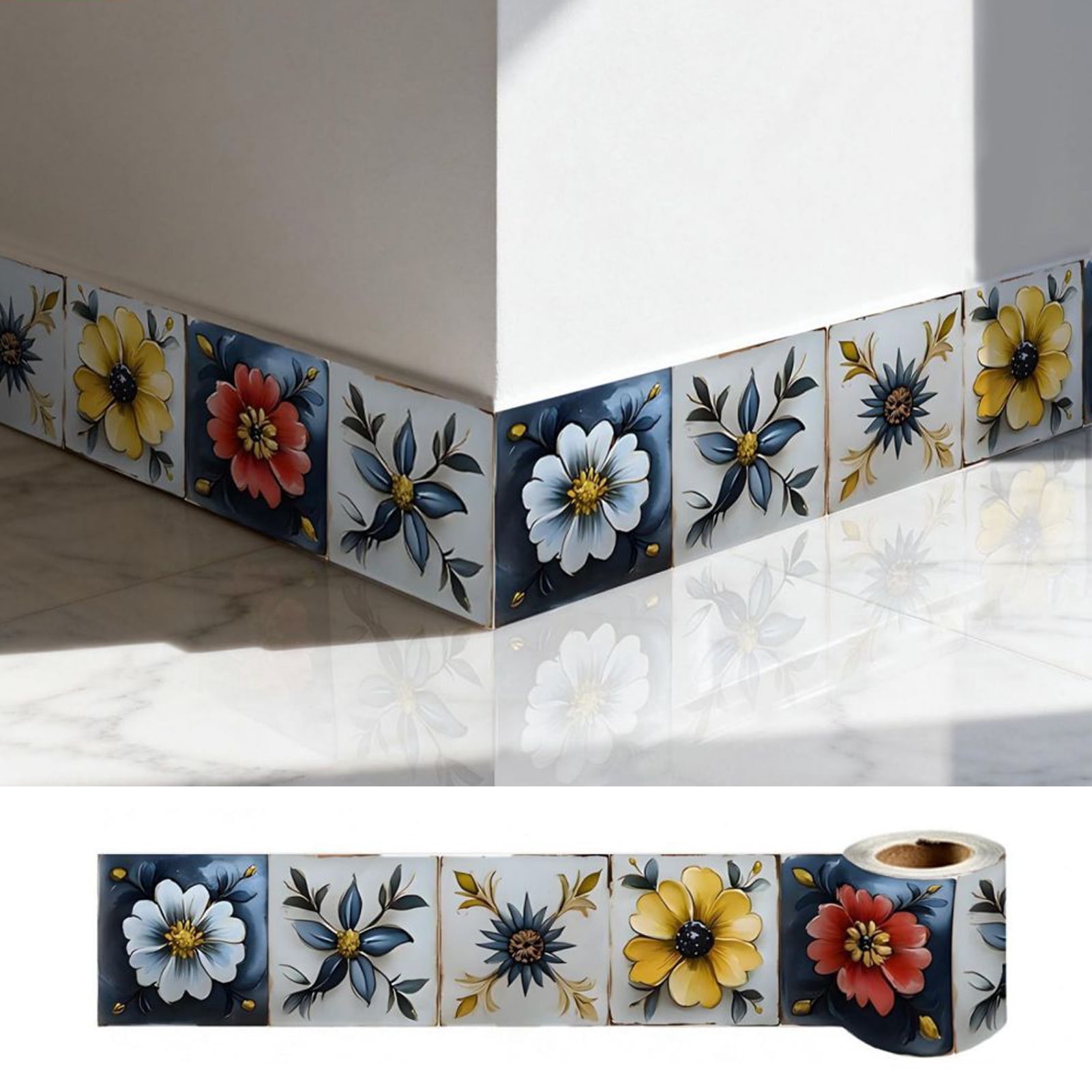 Peel and Stick Waterproof Border Wall Decor Removable Self Adhesive PVC ...