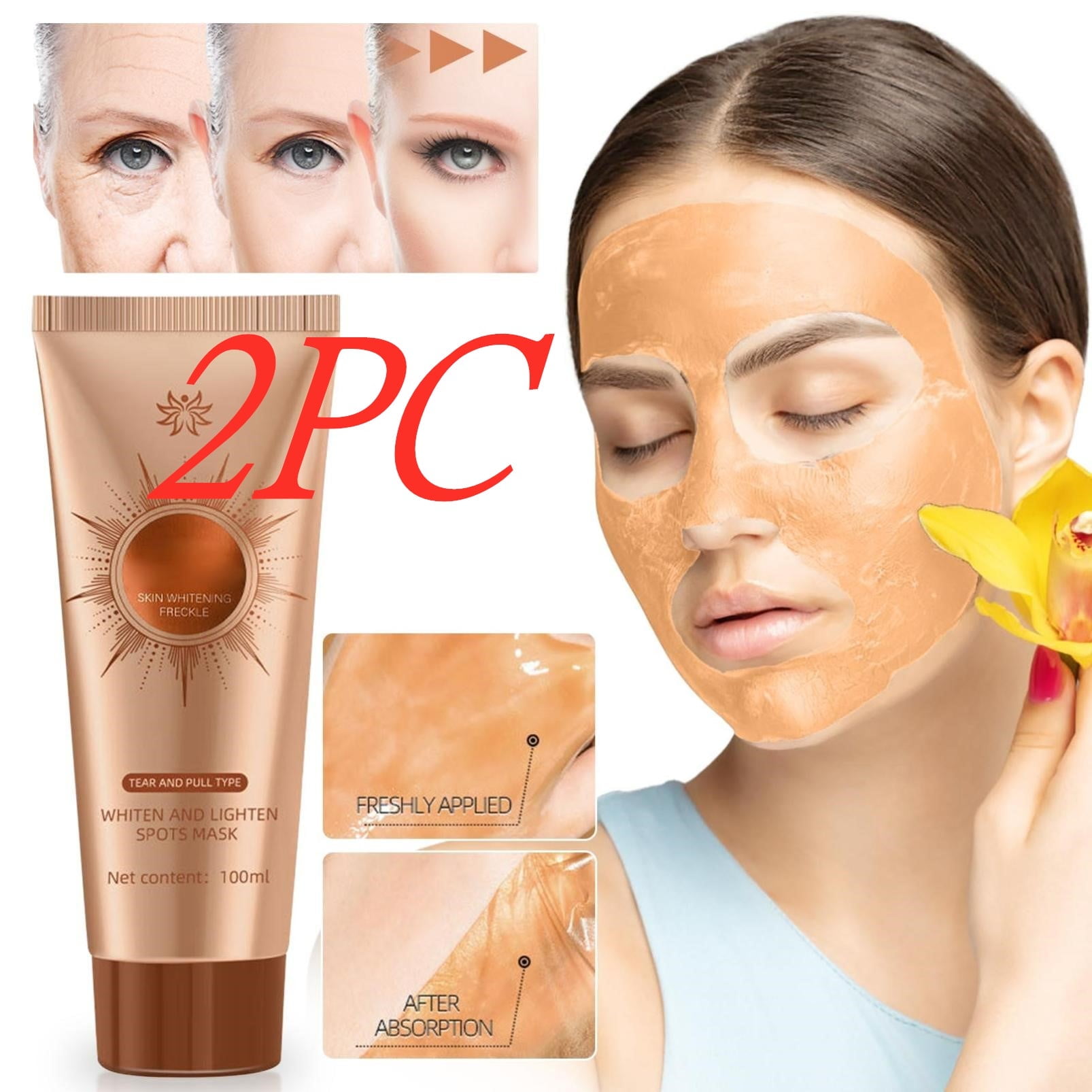 Peel off Face Film Cream 100ml Whiten Lighten Spots Film No-Clean Tear ...