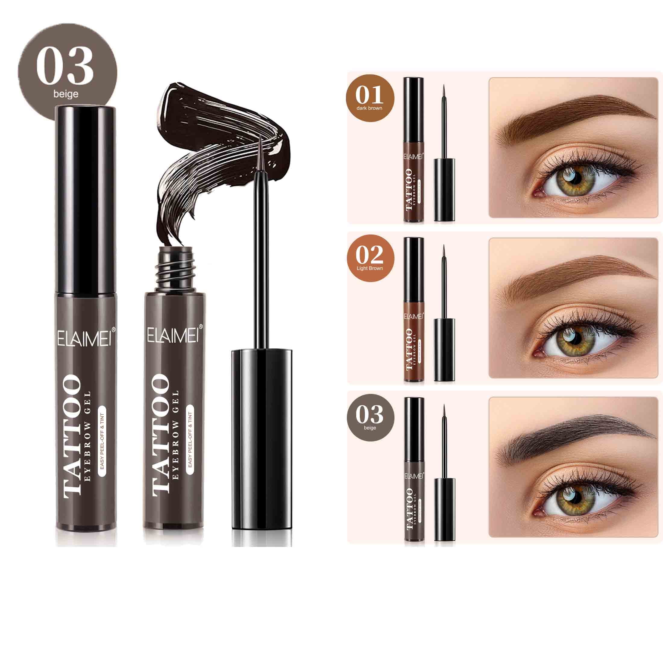 Peel off Tattoo Eyebrow Gel,Eyebrow Rip-Off Paste,Last up to 3 Days ...