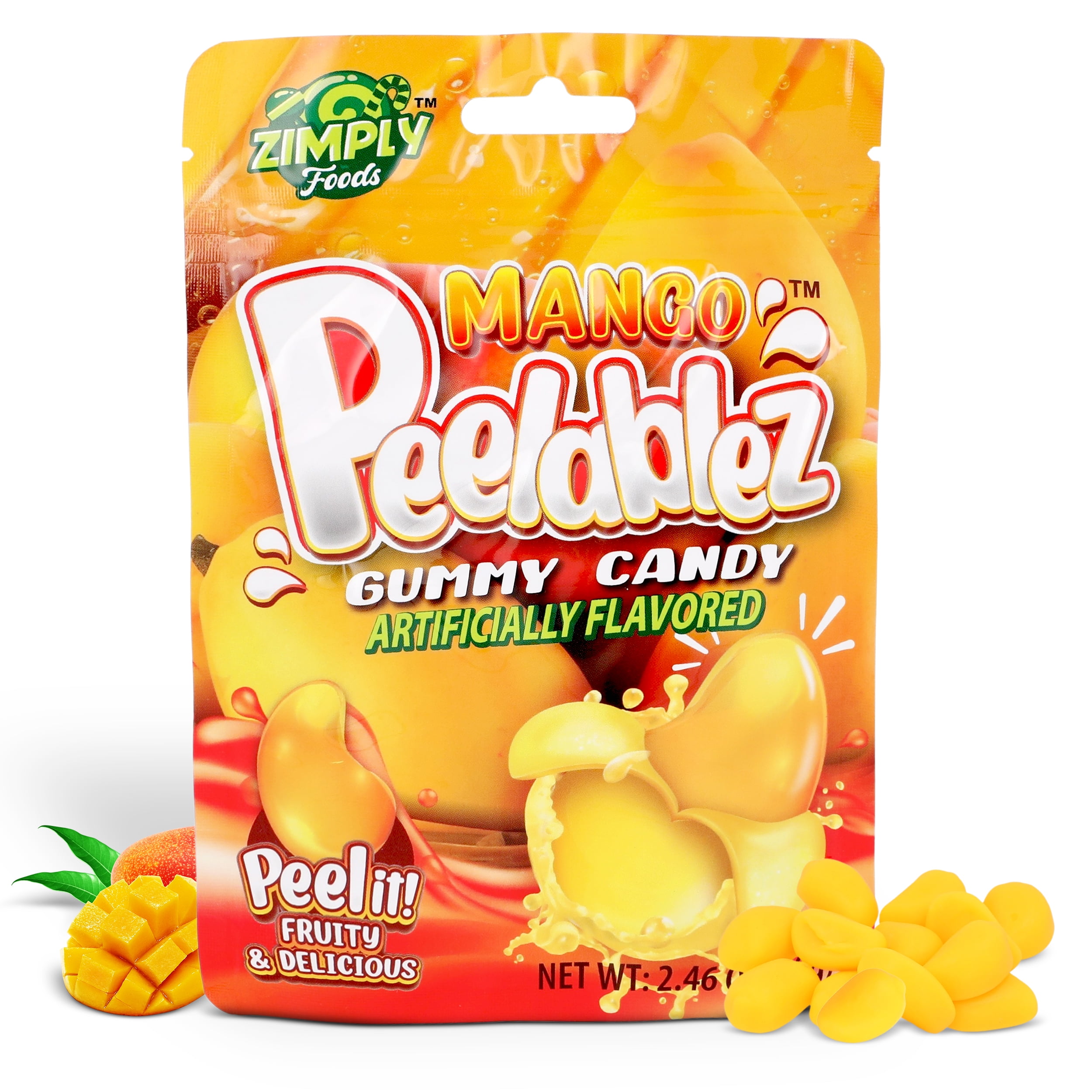 Peelable Mango Gummies Pack of 3 - Resealable 2.46 Oz Each, 4D Gummies ...