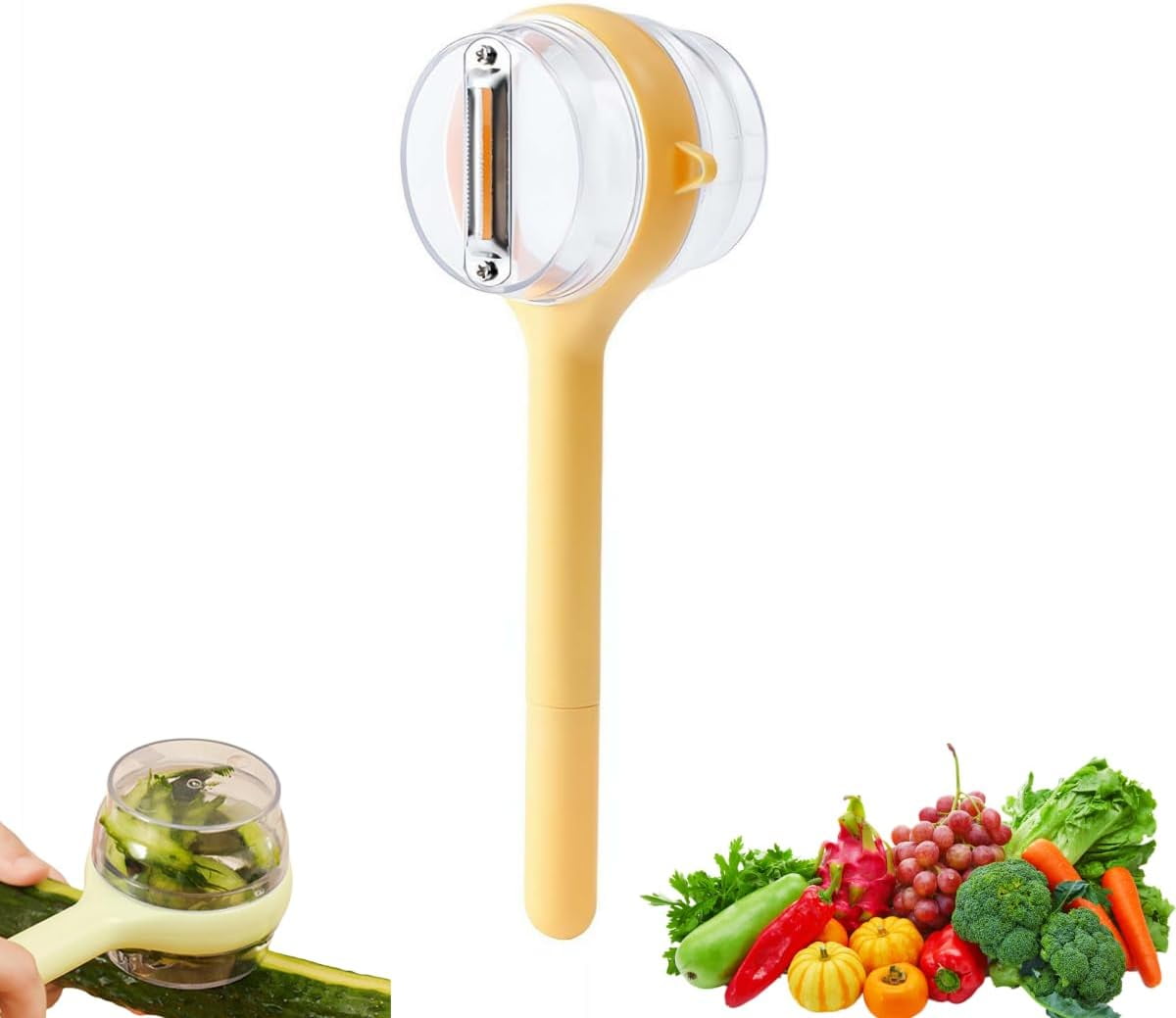 Peeler with Container, Fruit and Vegetable Peeler with Storage Box ...