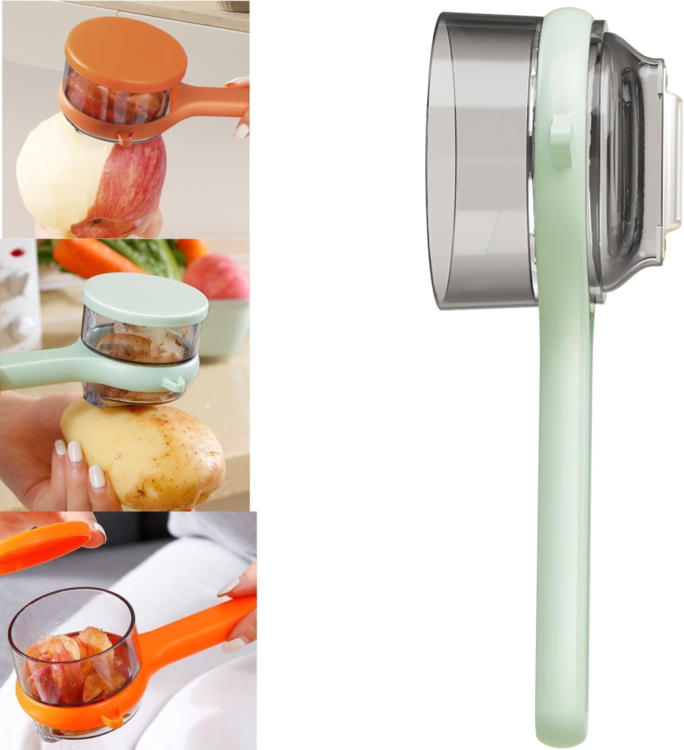 Peeling Knife With Storage Box, Fruit And Vegetable Peeler With ...