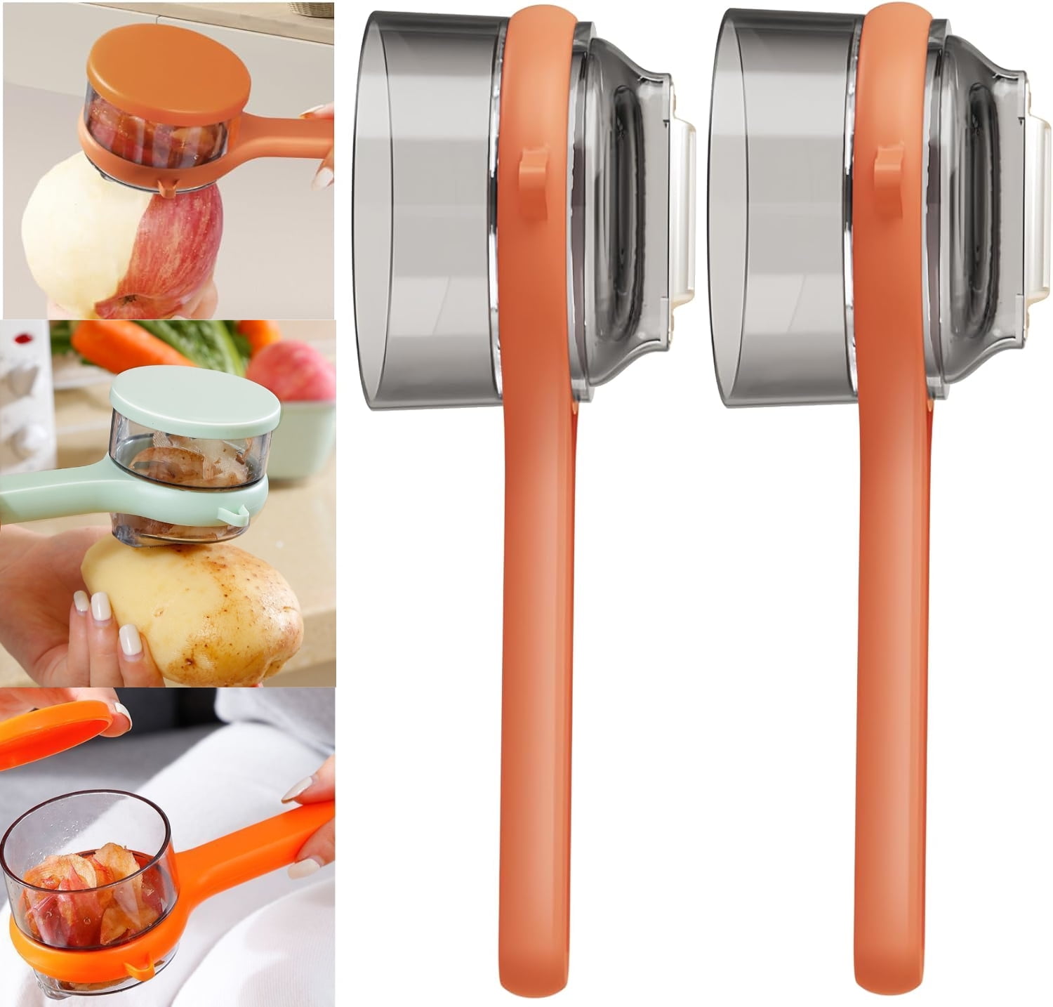 Peeling Knife With Storage Box, Fruit And Vegetable Peeler With ...