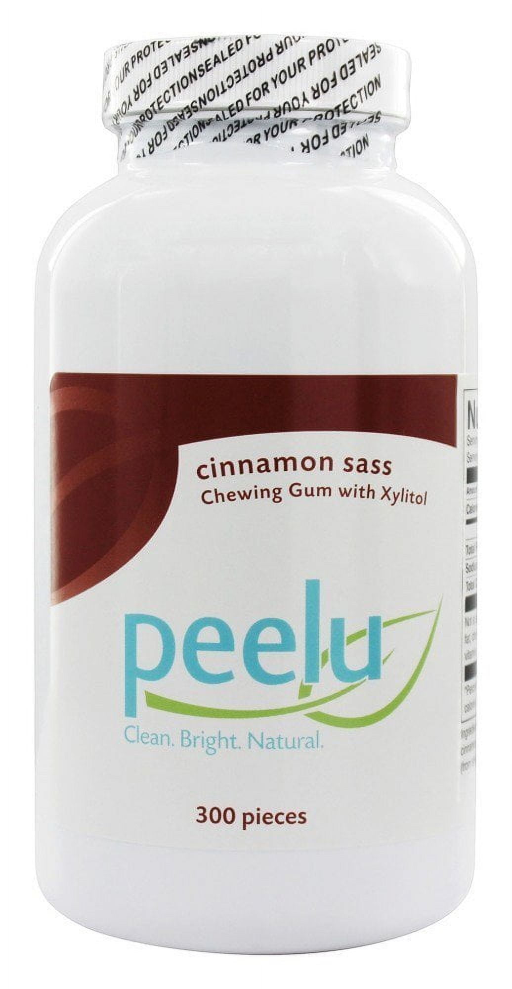 Peelu Chewing Gum with Xylitol Cinnamon Sass - 300 Pieces Pack of 3 ...