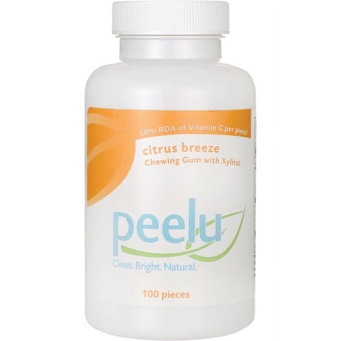 Peelu Citrus Breeze Chewing Gum with Xylitol 100 Ct - Walmart.com
